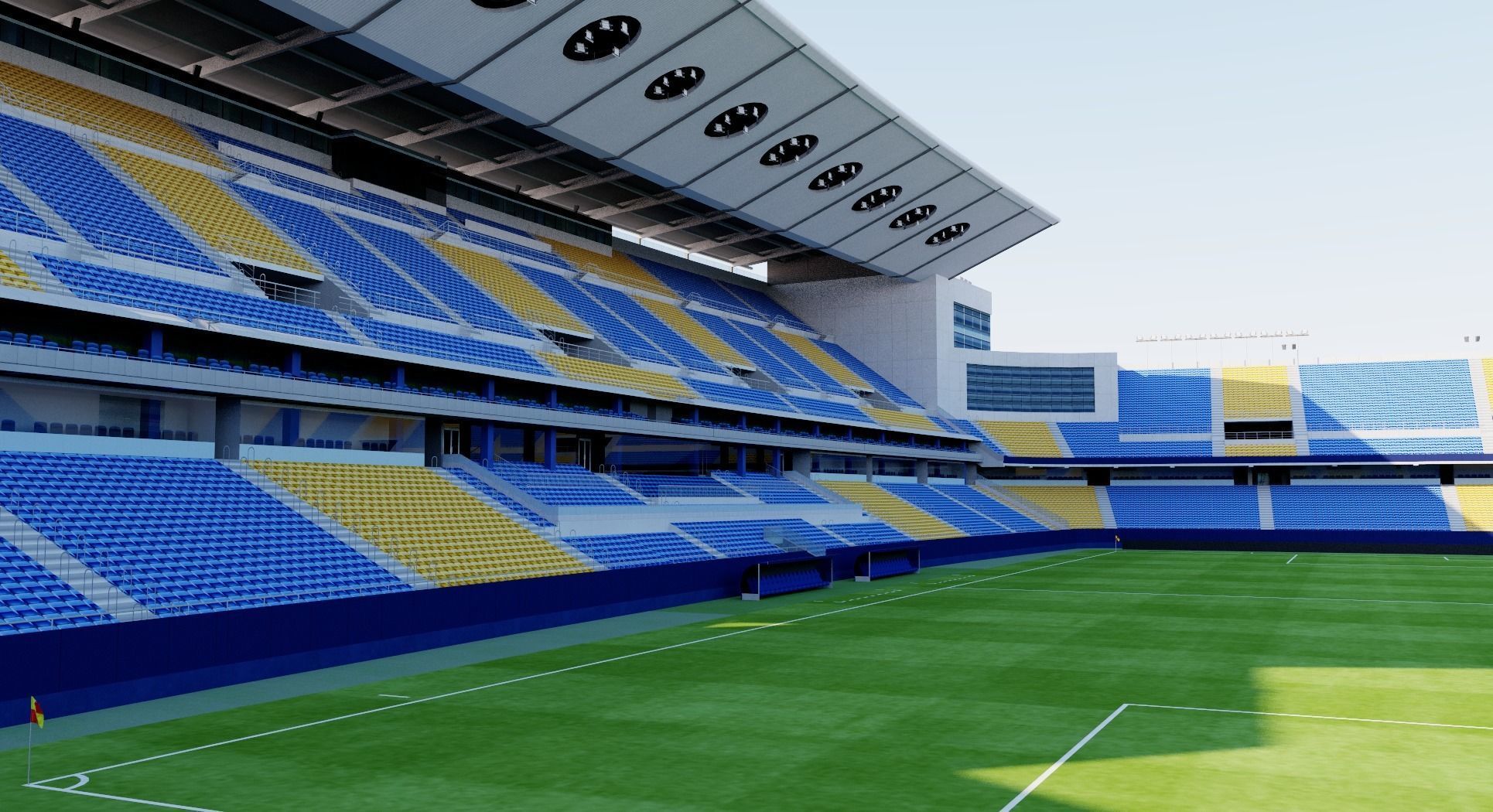 Estadio Nuevo Mirandilla - Cadiz Spain 3D model | CGTrader