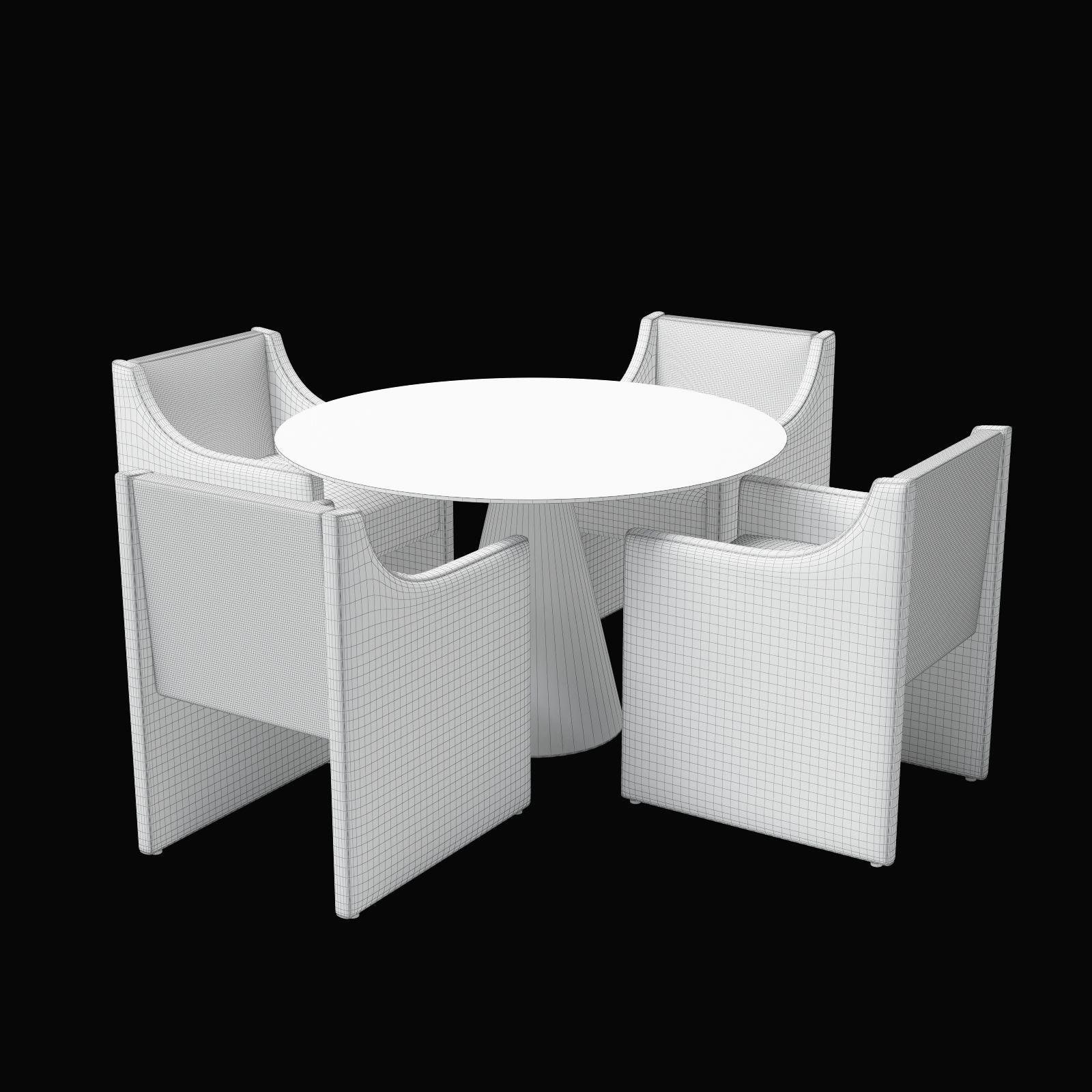 Mitchel Gold and Bob Williams Addie Table and Edie Chair 3D model ...