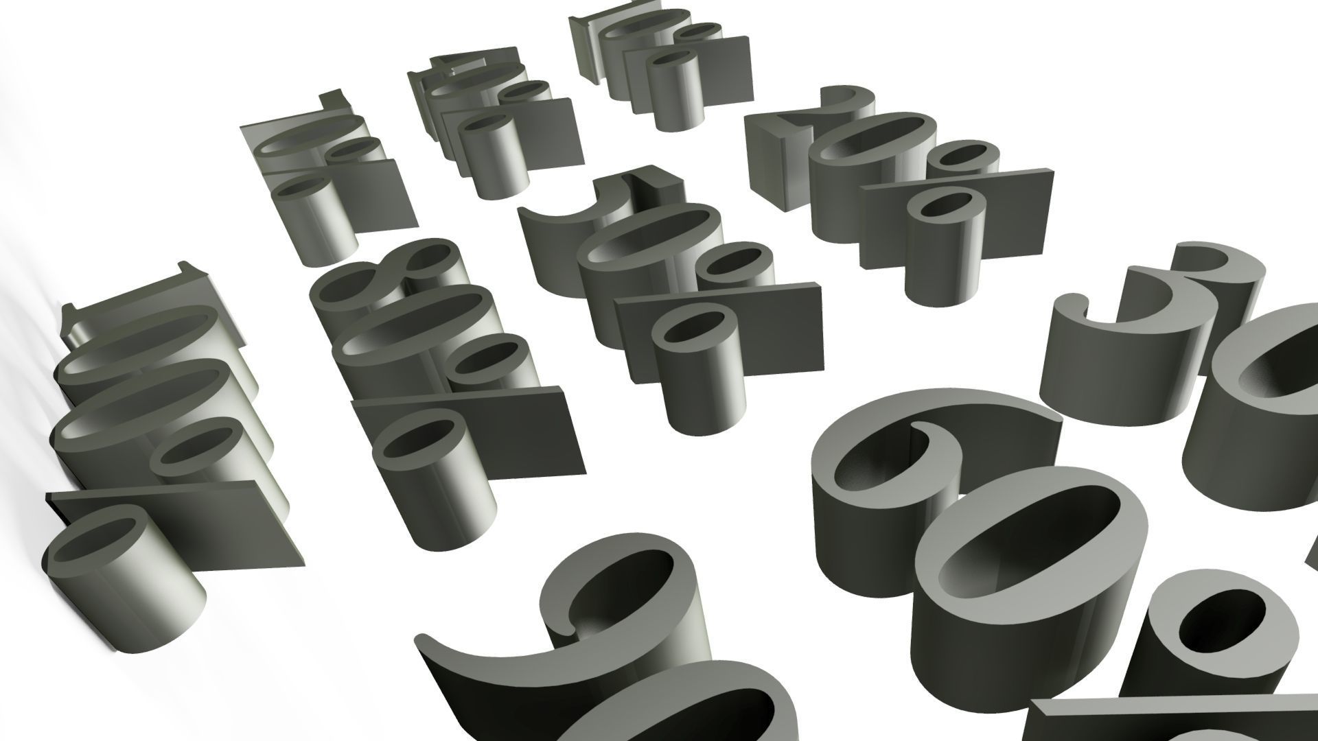 RATIO SYMBOLS 3D model 3D printable | CGTrader