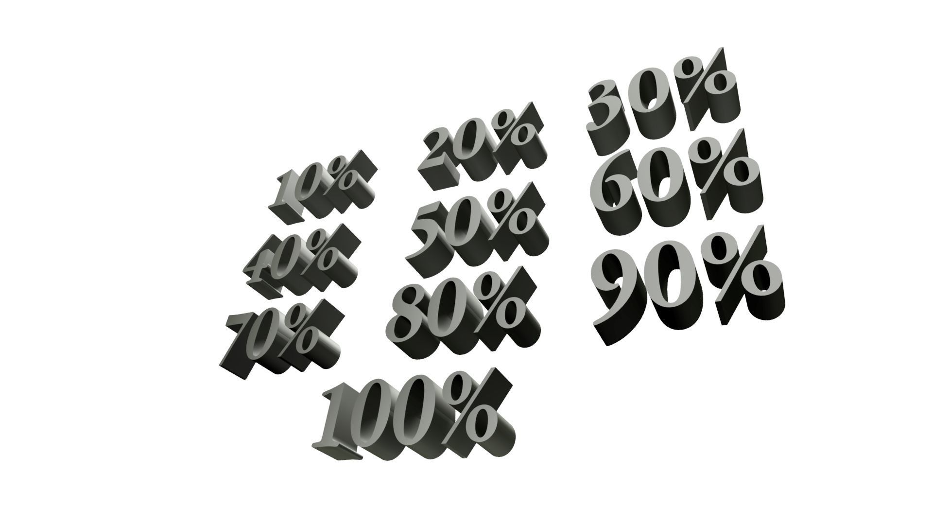 RATIO SYMBOLS 3D model 3D printable | CGTrader