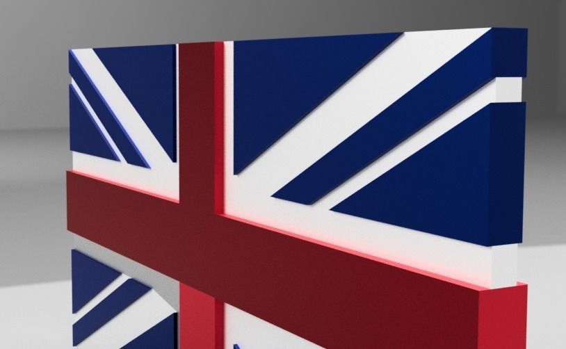 United Kingdom 3d flag free 3D model | CGTrader