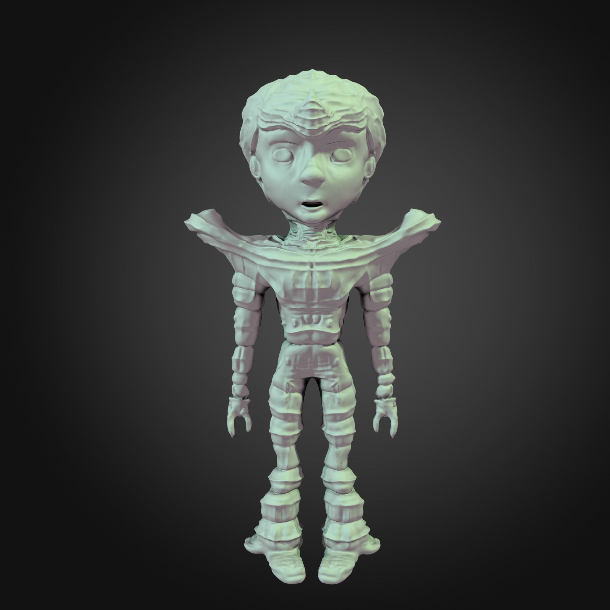 Boy hero man statue art 3D model | CGTrader