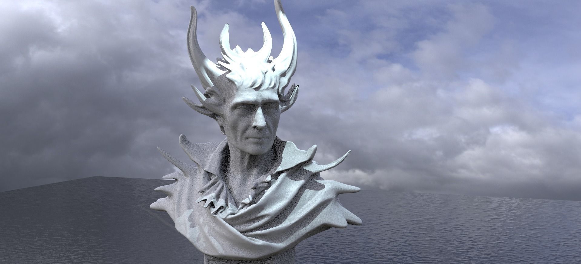 Vampire statue Bust 2 versions 3D model | CGTrader