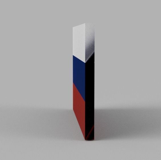 Russia 3d flag free 3D model | CGTrader