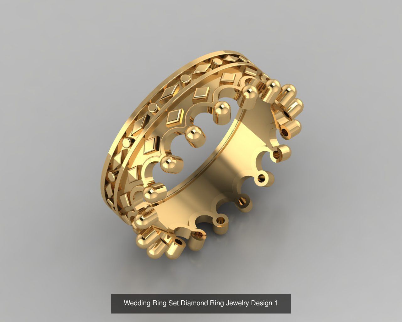 Wedding Ring Set Diamond Ring Packets Jewelry Design 3D Model ...