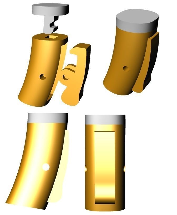 Bengal lock free 3D model 3D printable | CGTrader