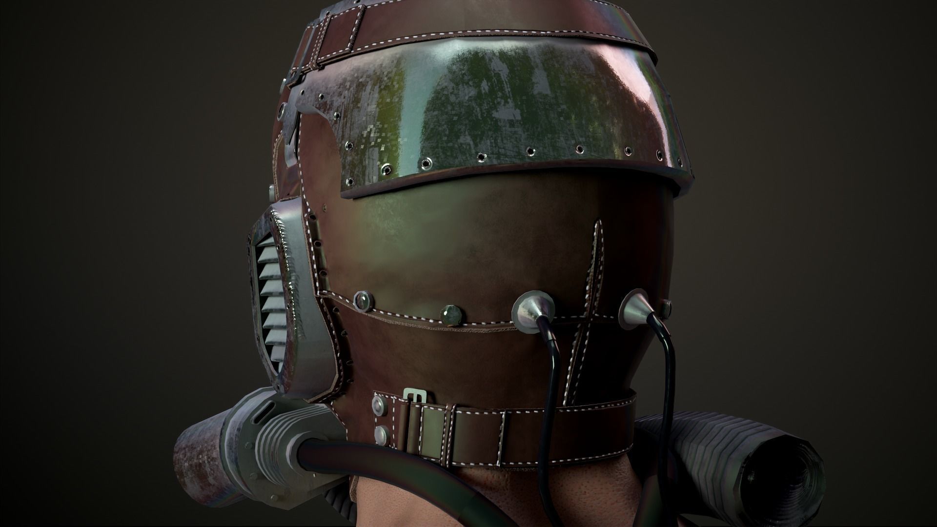 3D model Pilot head with helmet VR / AR / low-poly | CGTrader