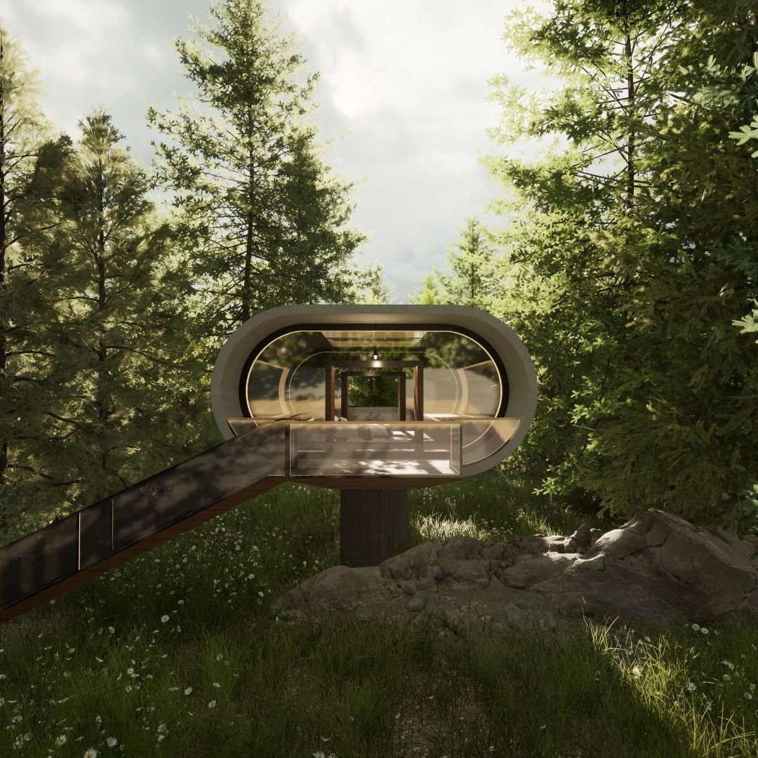 Luxury CyberTreehouse free 3D model | CGTrader