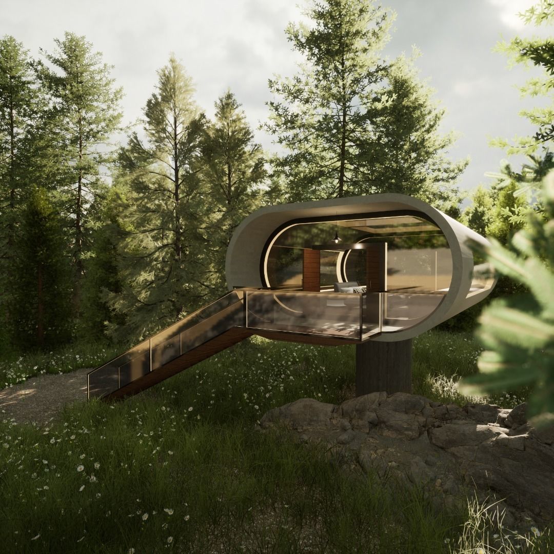 Luxury CyberTreehouse free 3D model | CGTrader