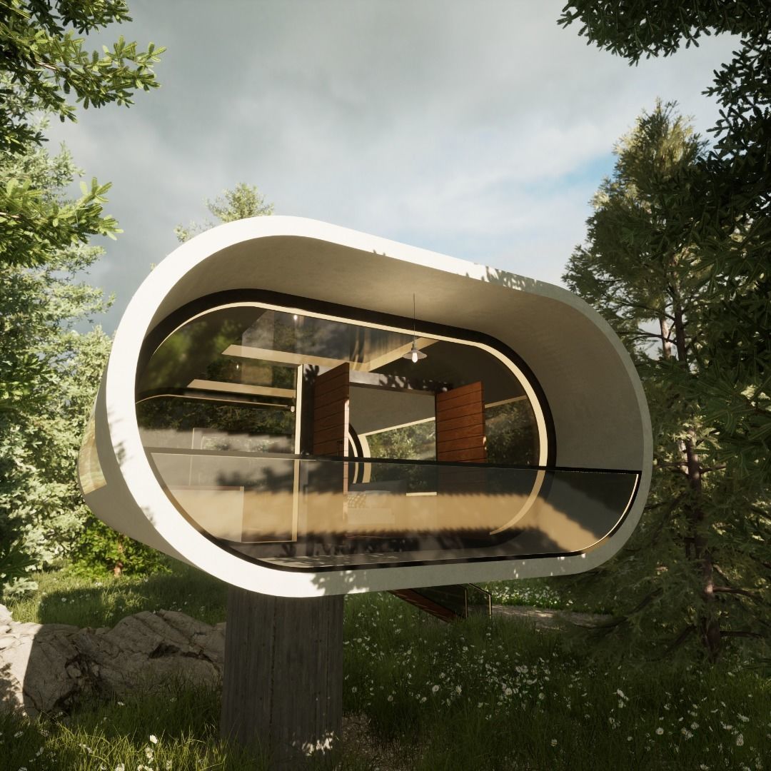 Luxury CyberTreehouse free 3D model | CGTrader