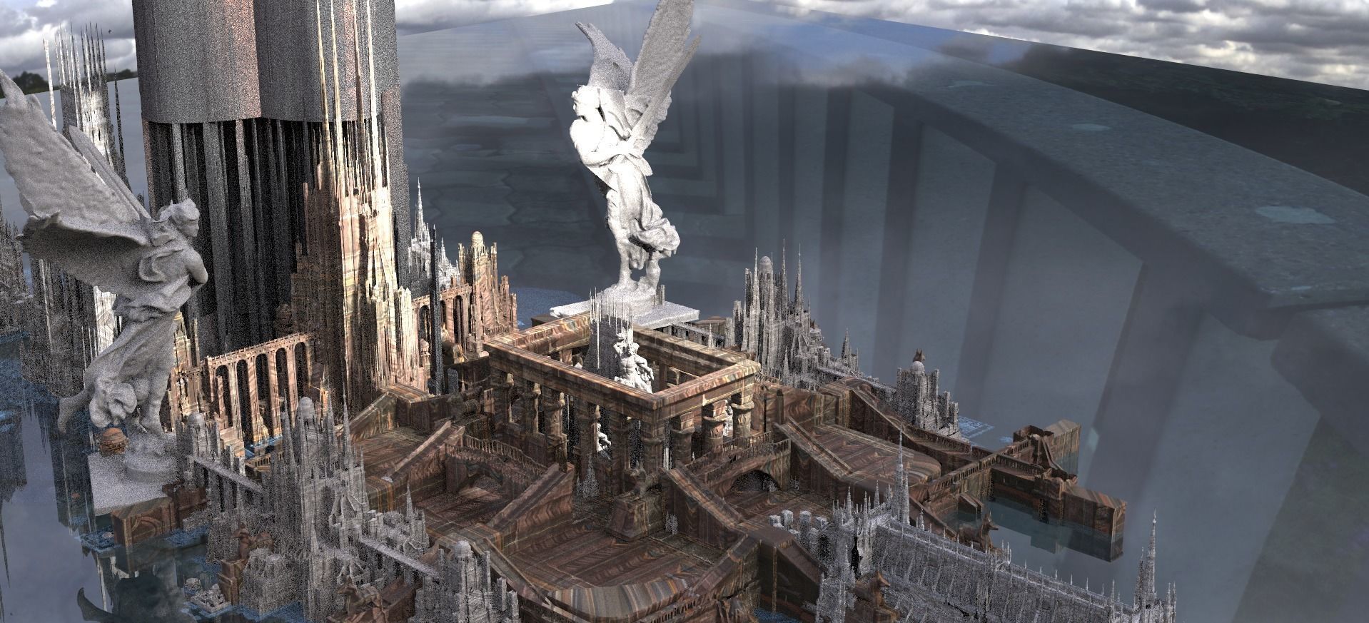 Holy trinity structures of heaven 3D model | CGTrader