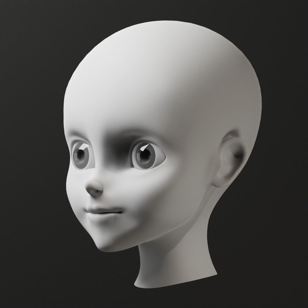 3D model Lowpoly Base Chibi Head VR / AR / low-poly | CGTrader
