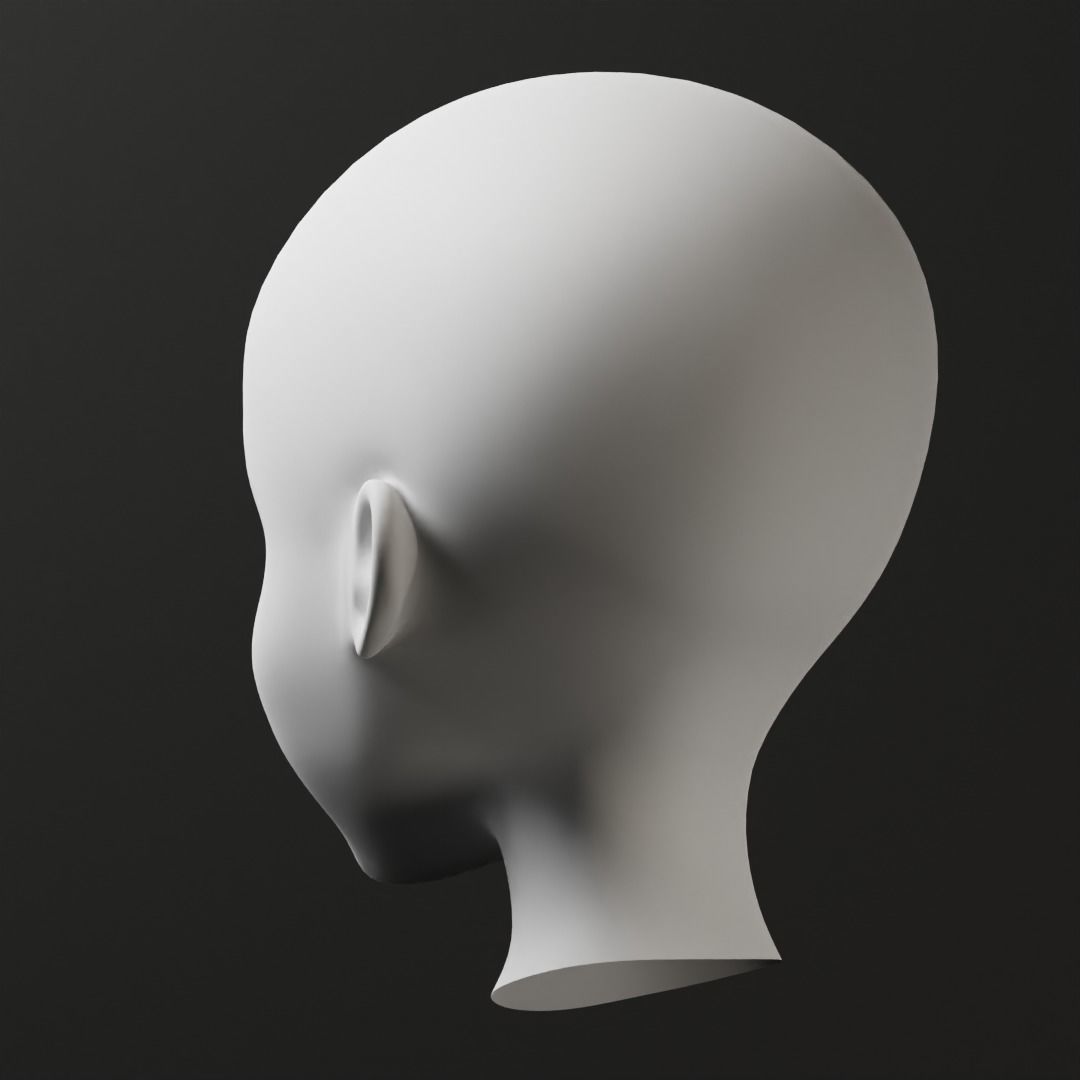 3D model Lowpoly Base Chibi Head VR / AR / low-poly | CGTrader