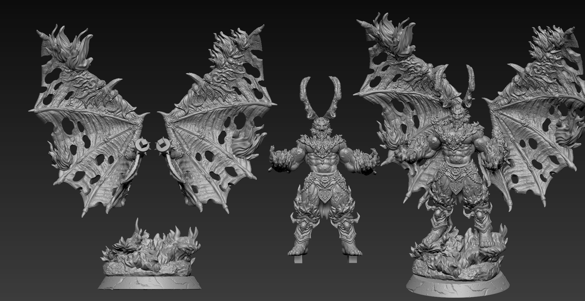 Ifrit Pose A 3D model 3D printable | CGTrader