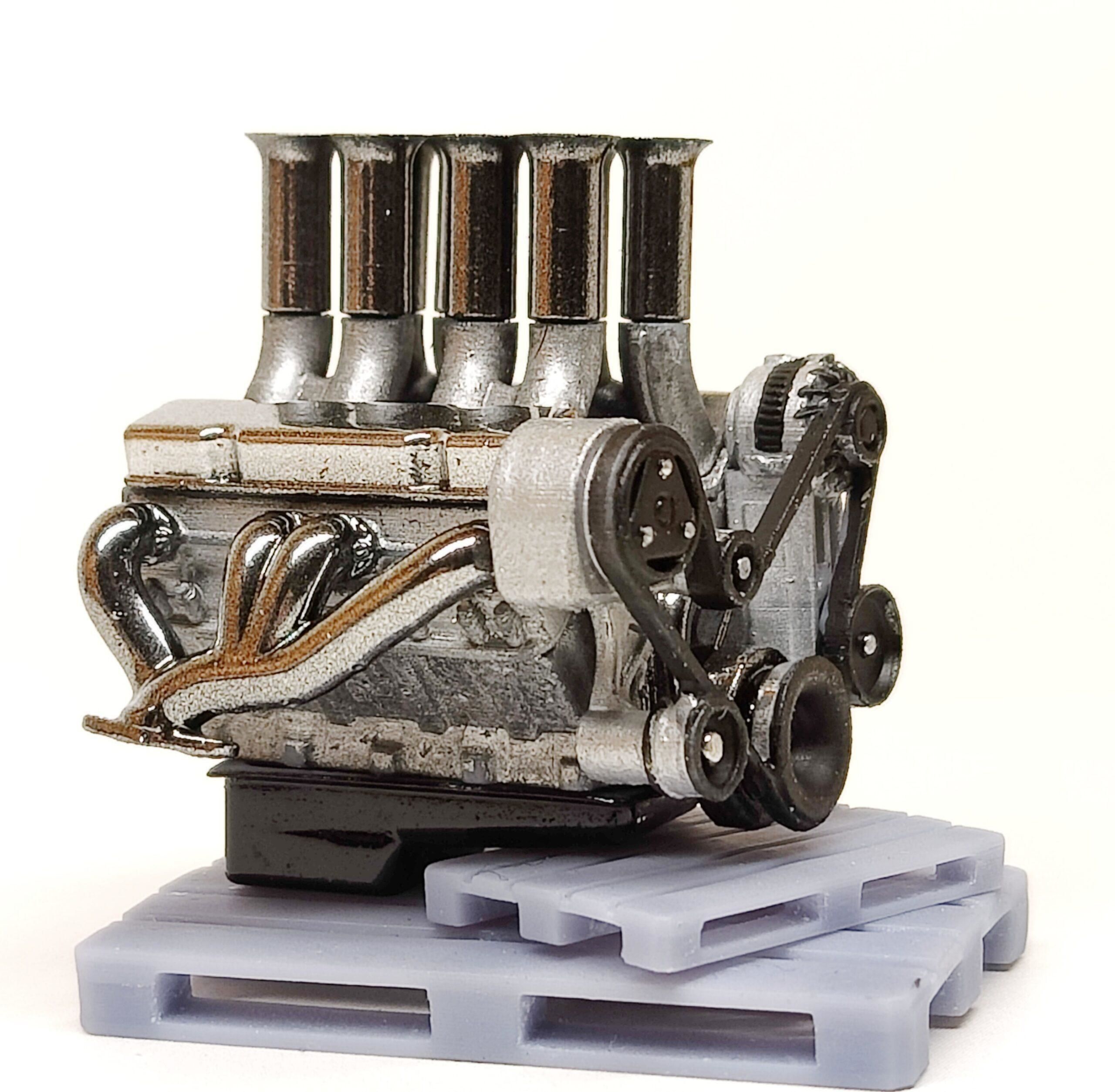 3D Printable Chevy small-block with Hilborn and standard intake 3D ...