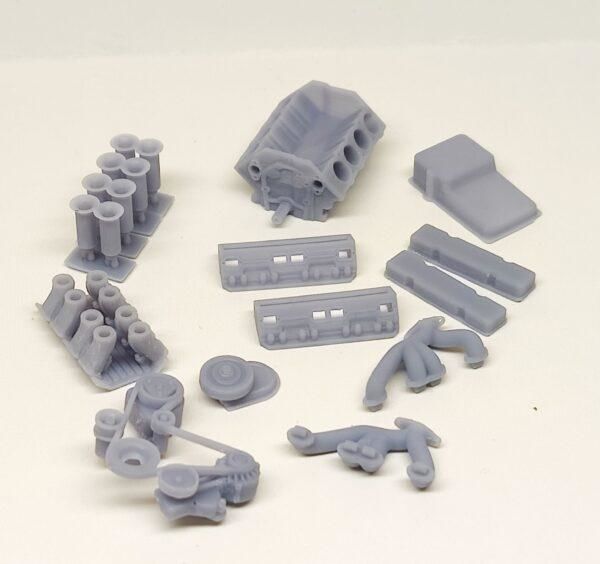 3D Printable Chevy small-block with Hilborn and standard intake 3D ...