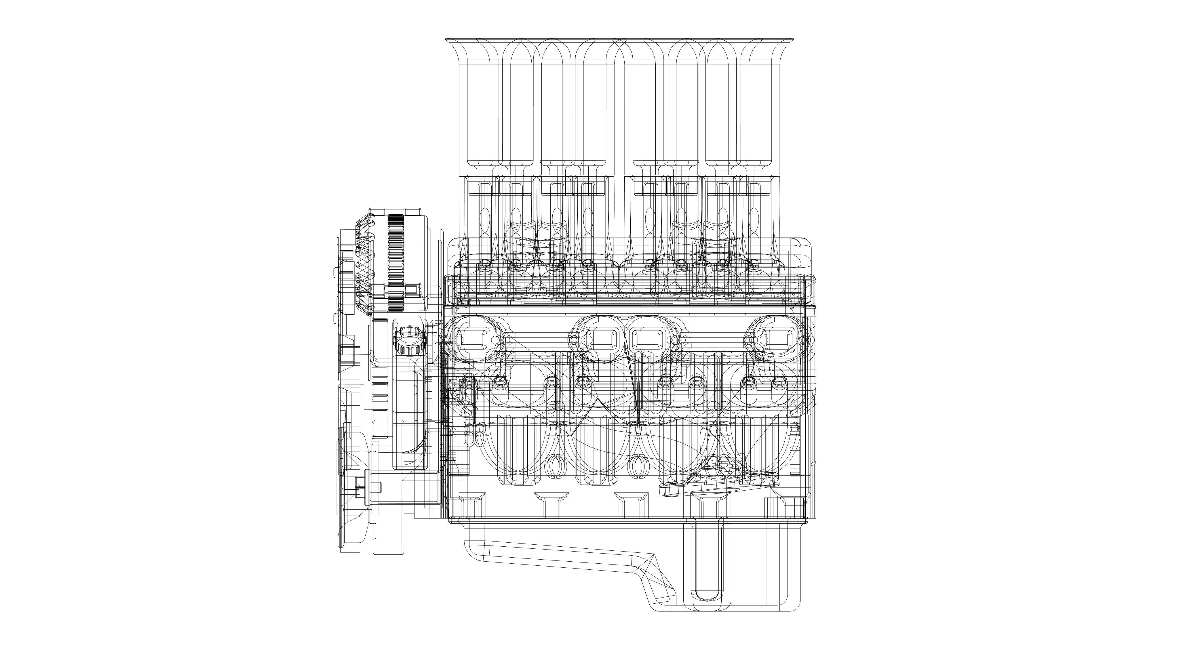 3D Printable Chevy small-block with Hilborn and standard intake 3D ...
