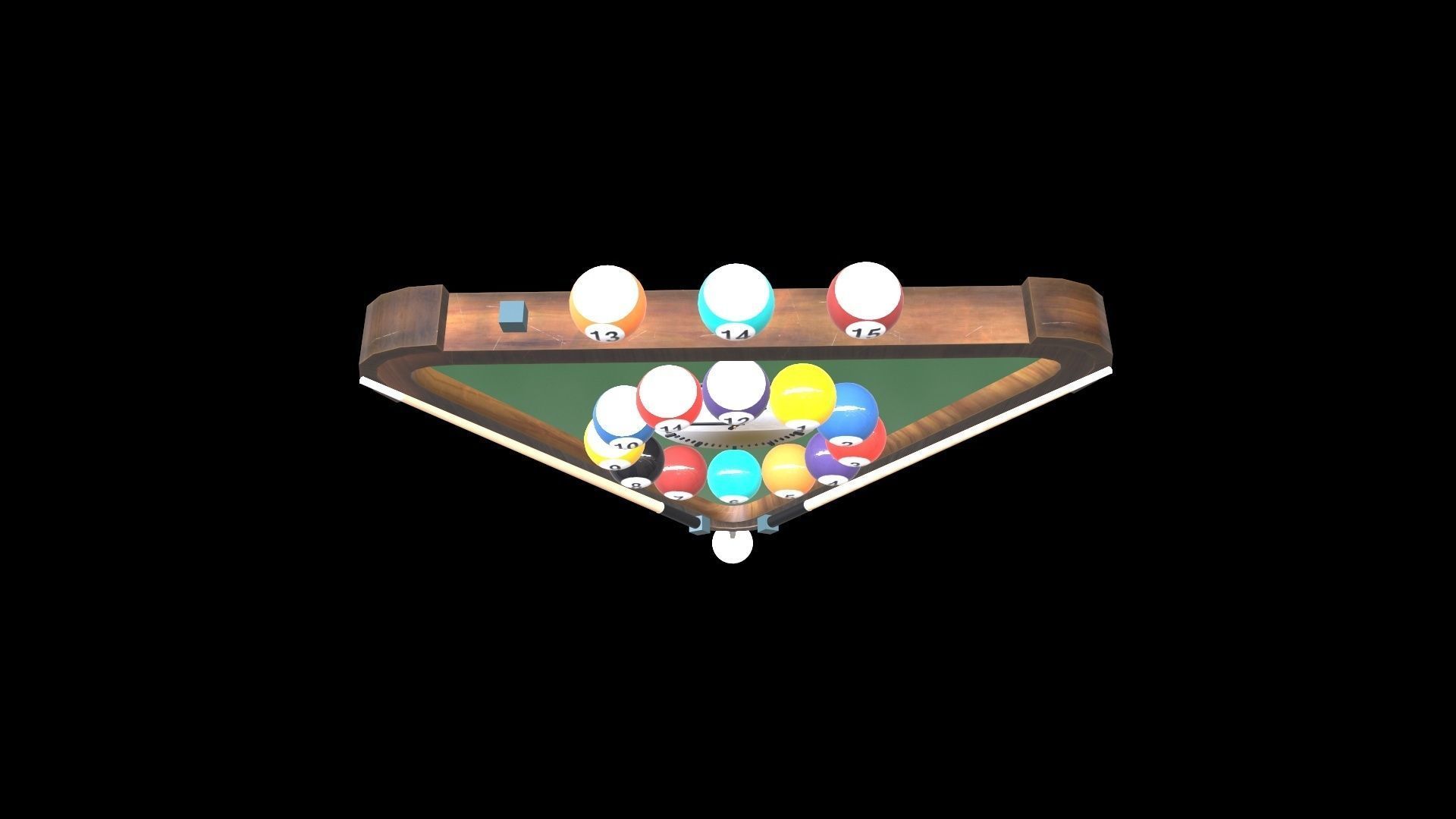 3D model Clock Billiards VR / AR / low-poly | CGTrader