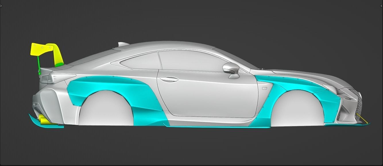 Lexus RC-F Rocket Bunny Pandem V1 Body Kit 3D model | CGTrader