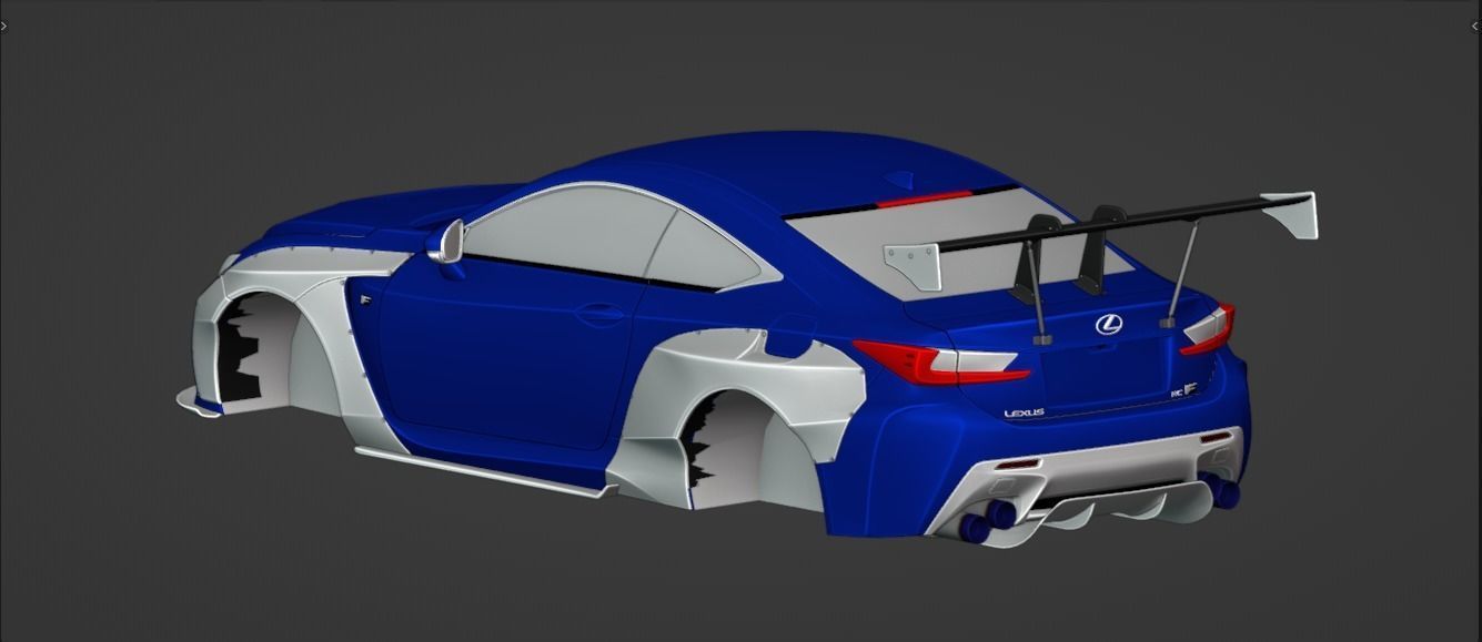 Lexus RC-F Rocket Bunny Pandem V1 Body Kit 3D model | CGTrader