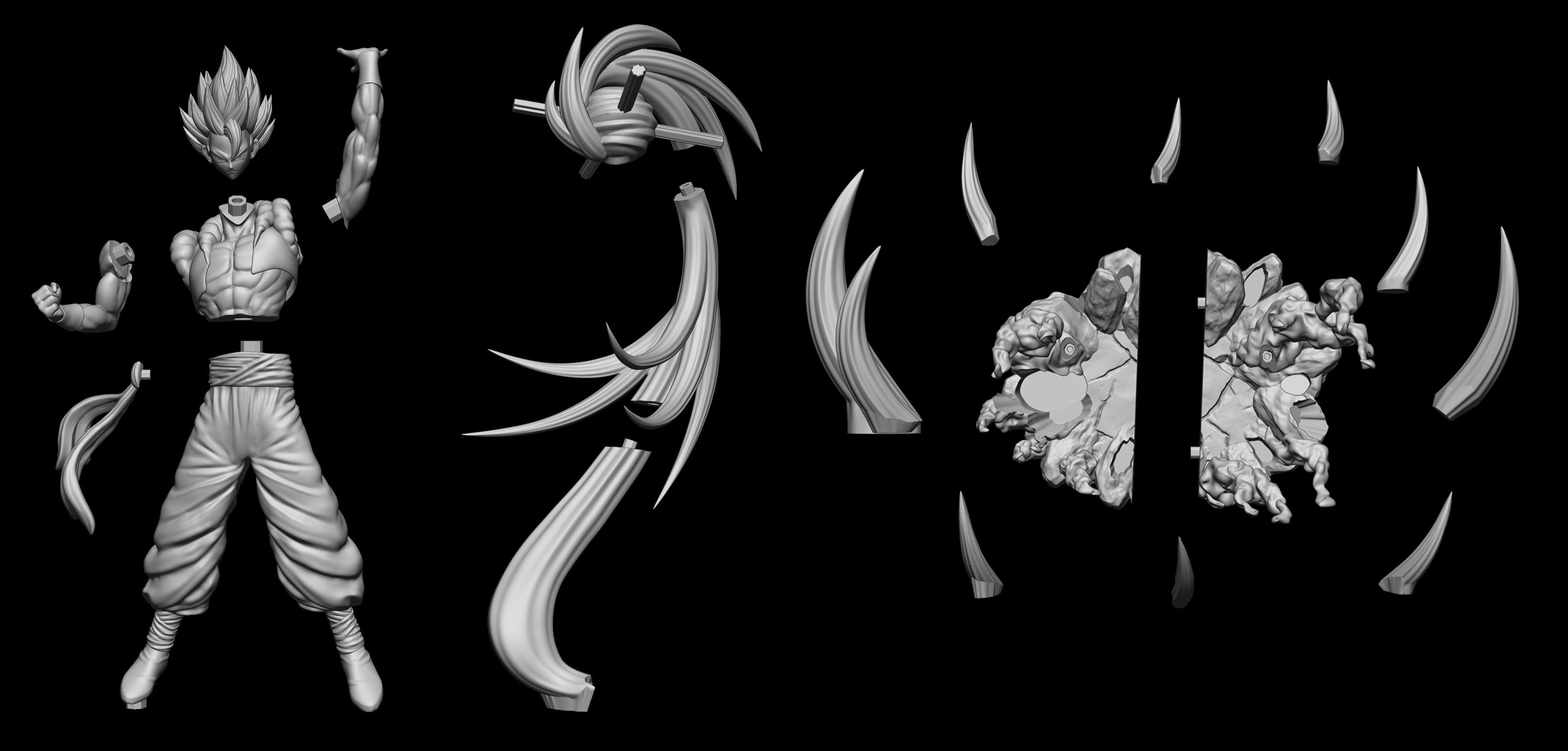 gogeta - dragonball 3D model 3D printable | CGTrader