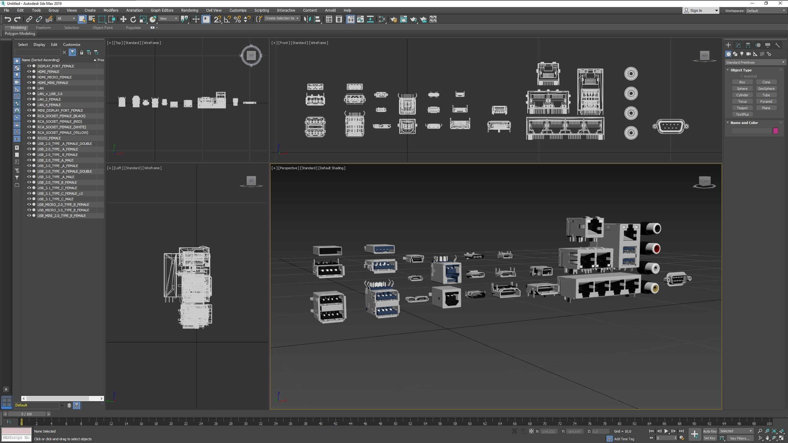 Ports for Electronics 3D model | CGTrader