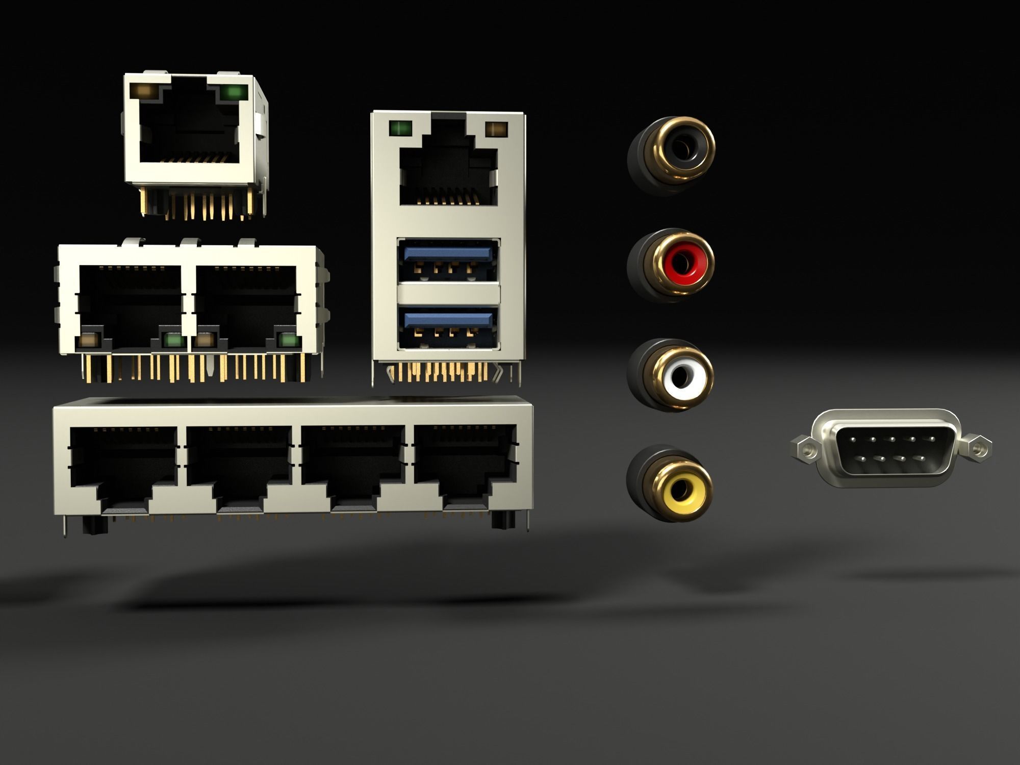 Ports for Electronics 3D model | CGTrader