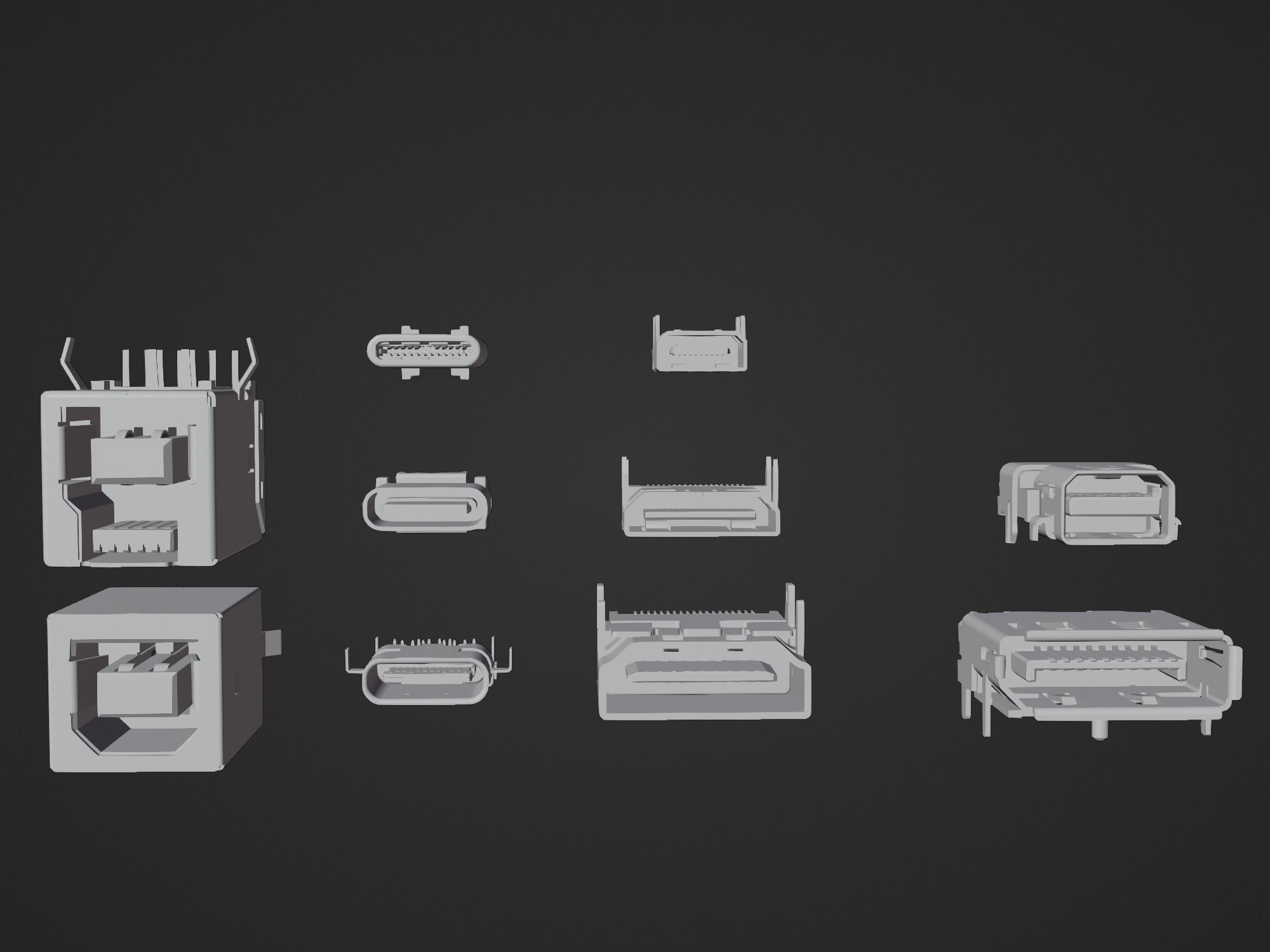 Ports for Electronics 3D model | CGTrader