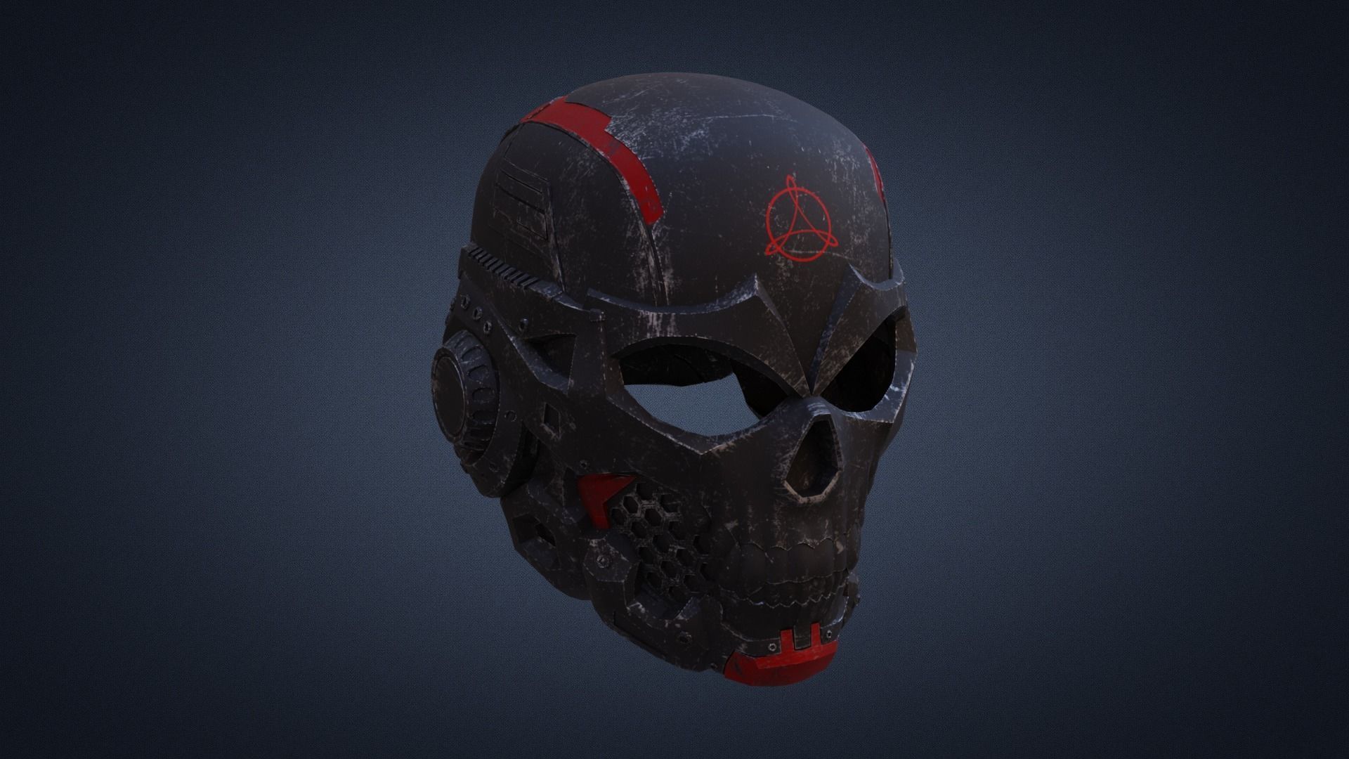 3D model sci-fi skull hydra helmet VR / AR / low-poly | CGTrader