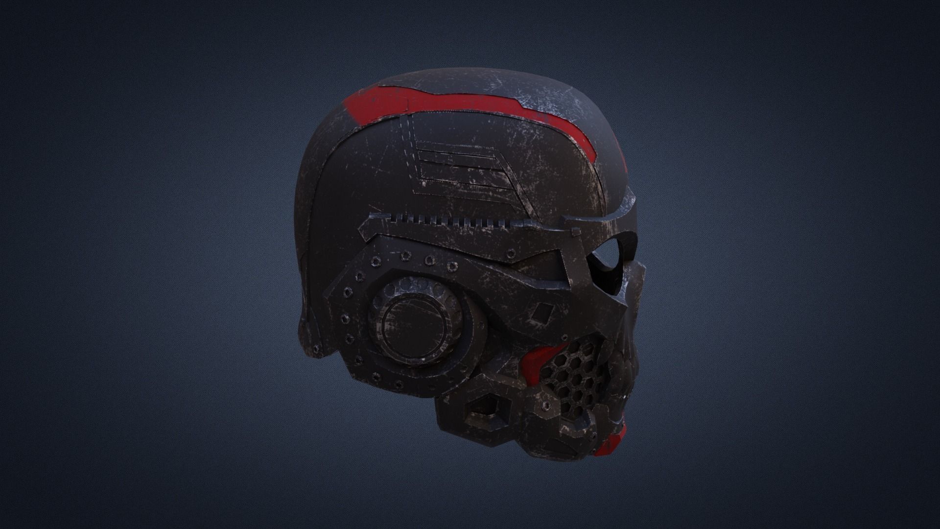 3D model sci-fi skull hydra helmet VR / AR / low-poly | CGTrader
