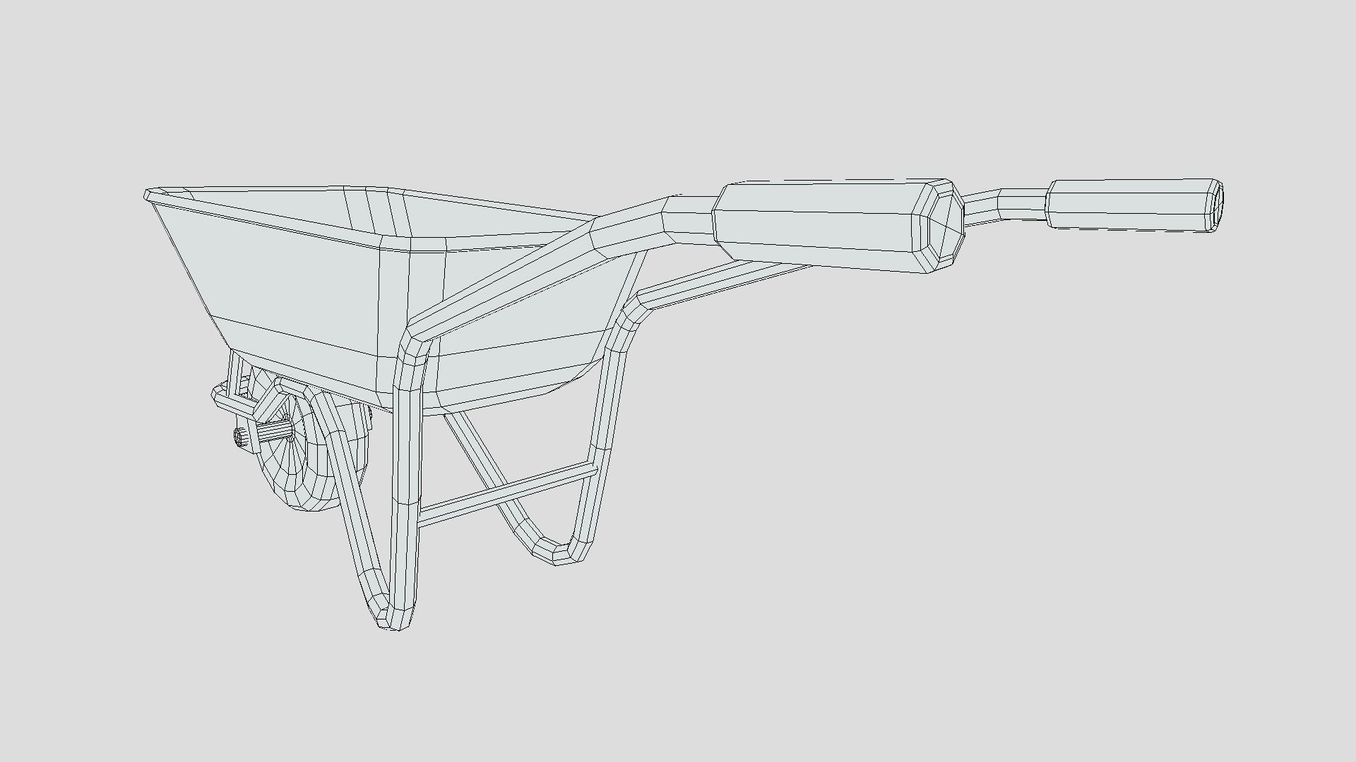 3D model Low Poly Cartoon Wheelbarrow VR / AR / low-poly | CGTrader