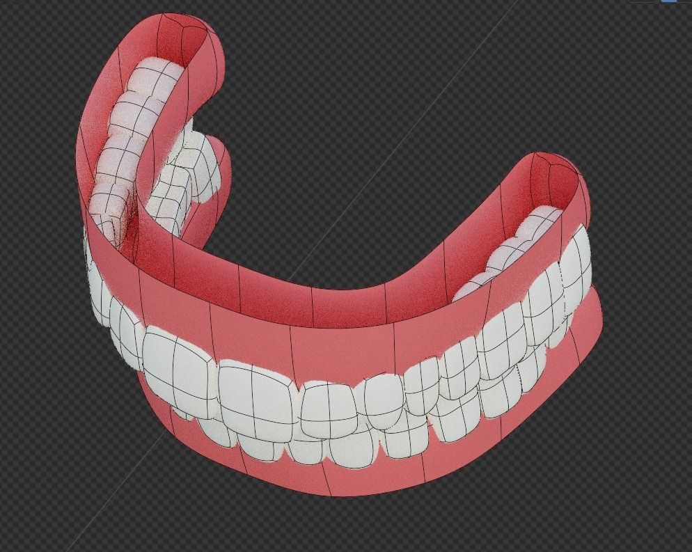 Cartoon teeth 3D model | CGTrader