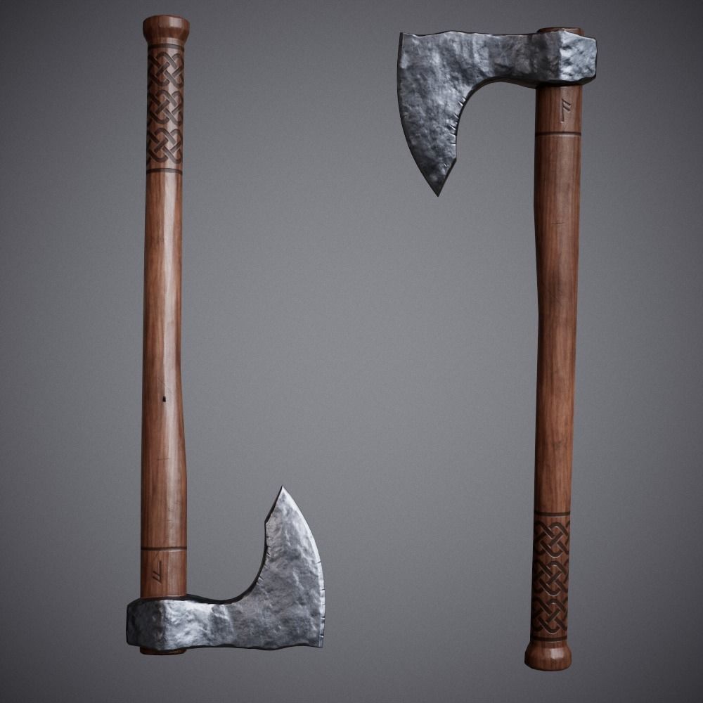 3D model Axe Low Poly High Poly 3D model Game Ready VR / AR / low-poly ...