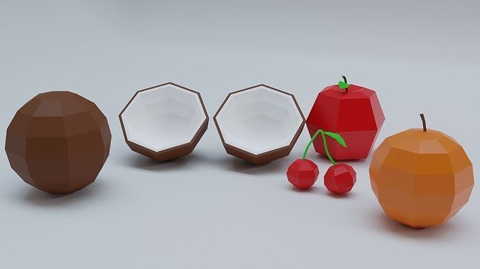 3D model Lowpoly Fruits VR / AR / low-poly | CGTrader