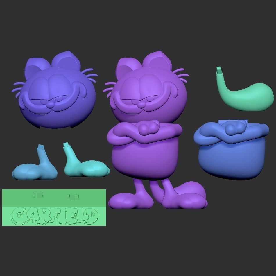 Fat cat 3D model 3D printable | CGTrader