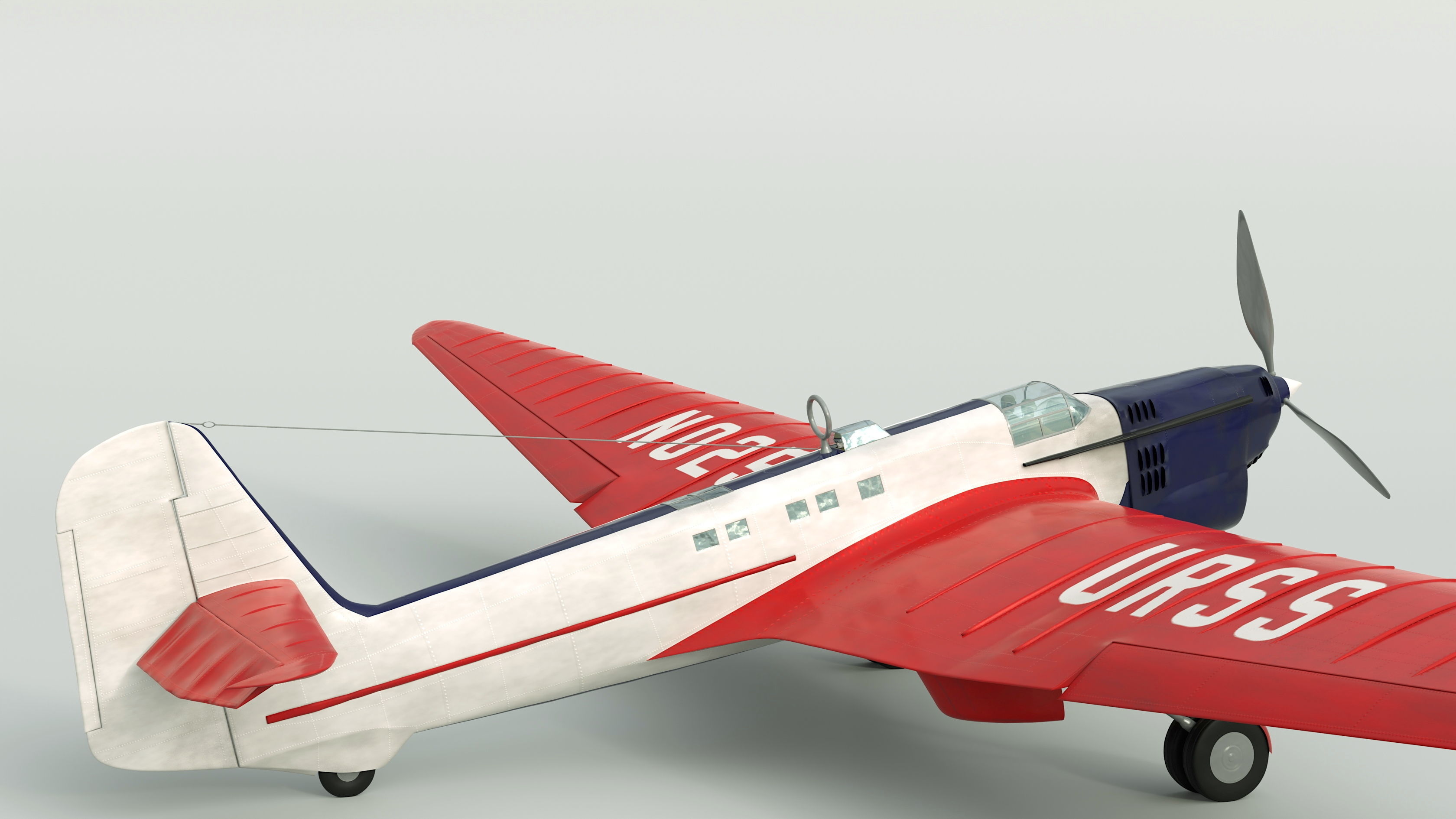 Tupolev ant-25 3D model rigged | CGTrader