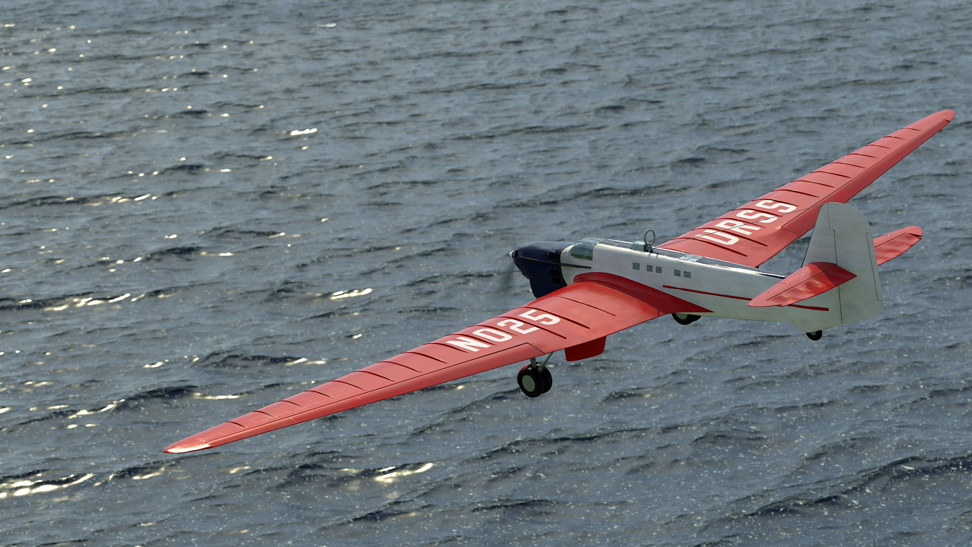 Tupolev ant-25 3D model rigged | CGTrader