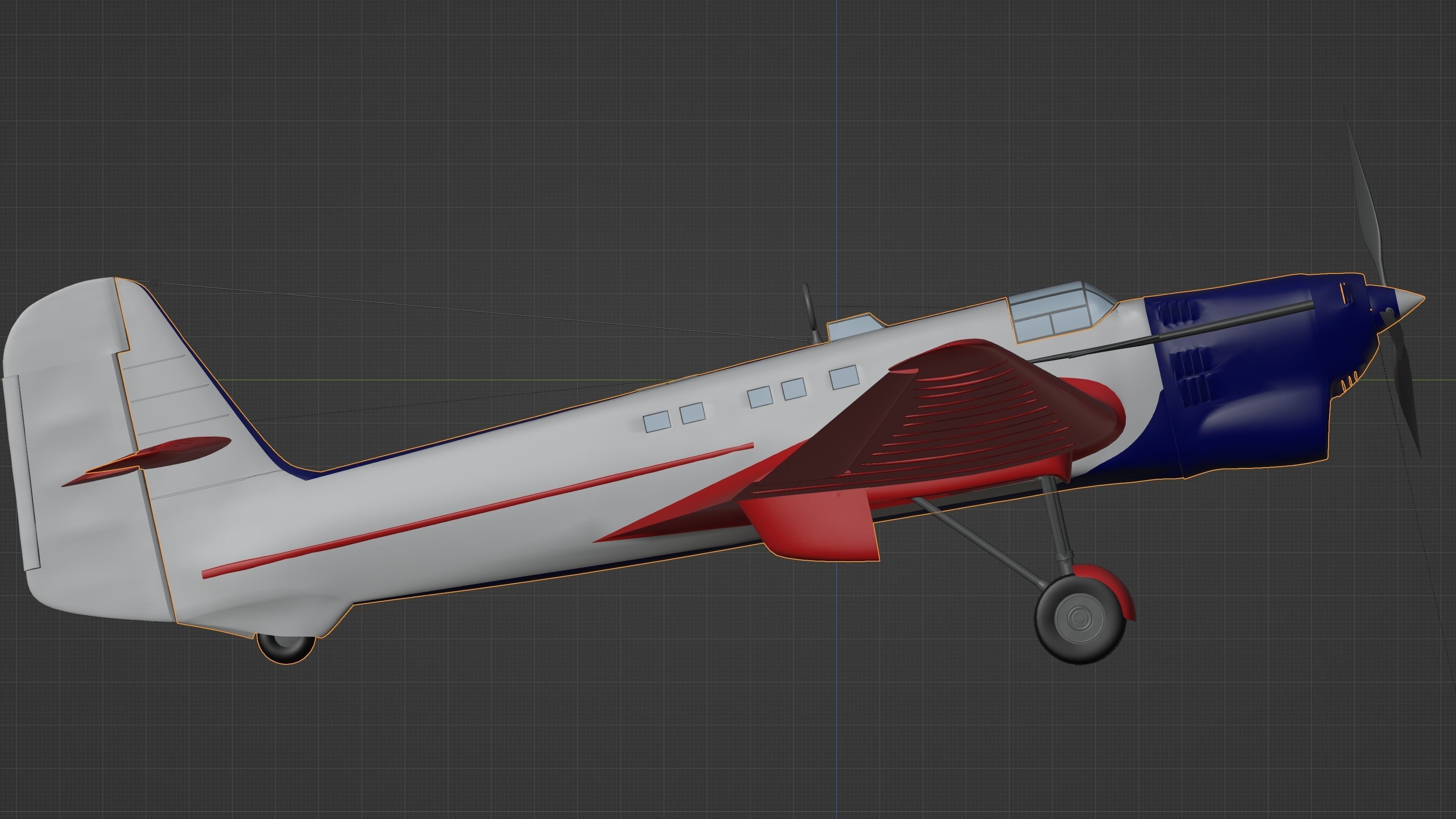 Tupolev ant-25 3D model rigged | CGTrader