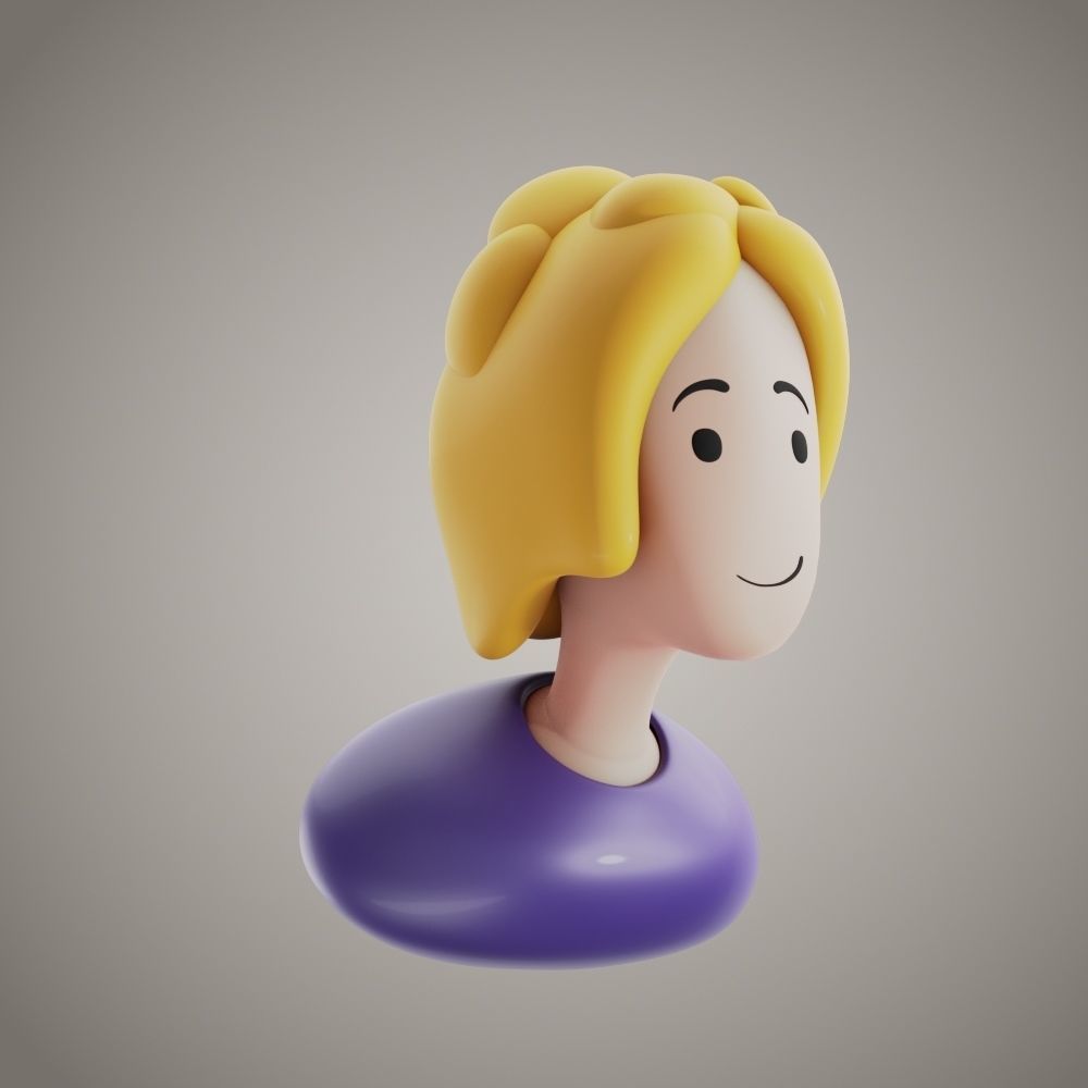 Stylized woman 3D model | CGTrader