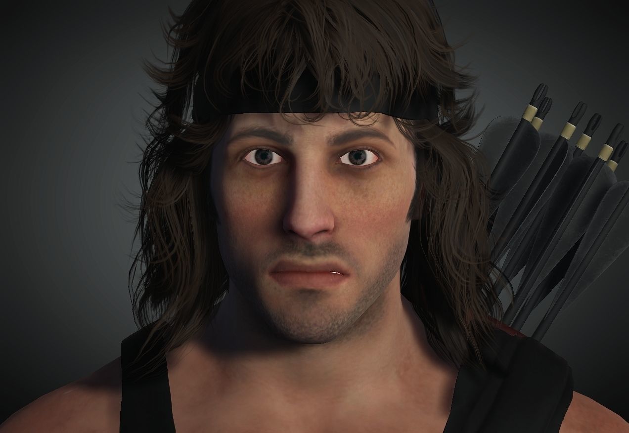 Rambo 3D Model man with bow and arrow 3D model | CGTrader