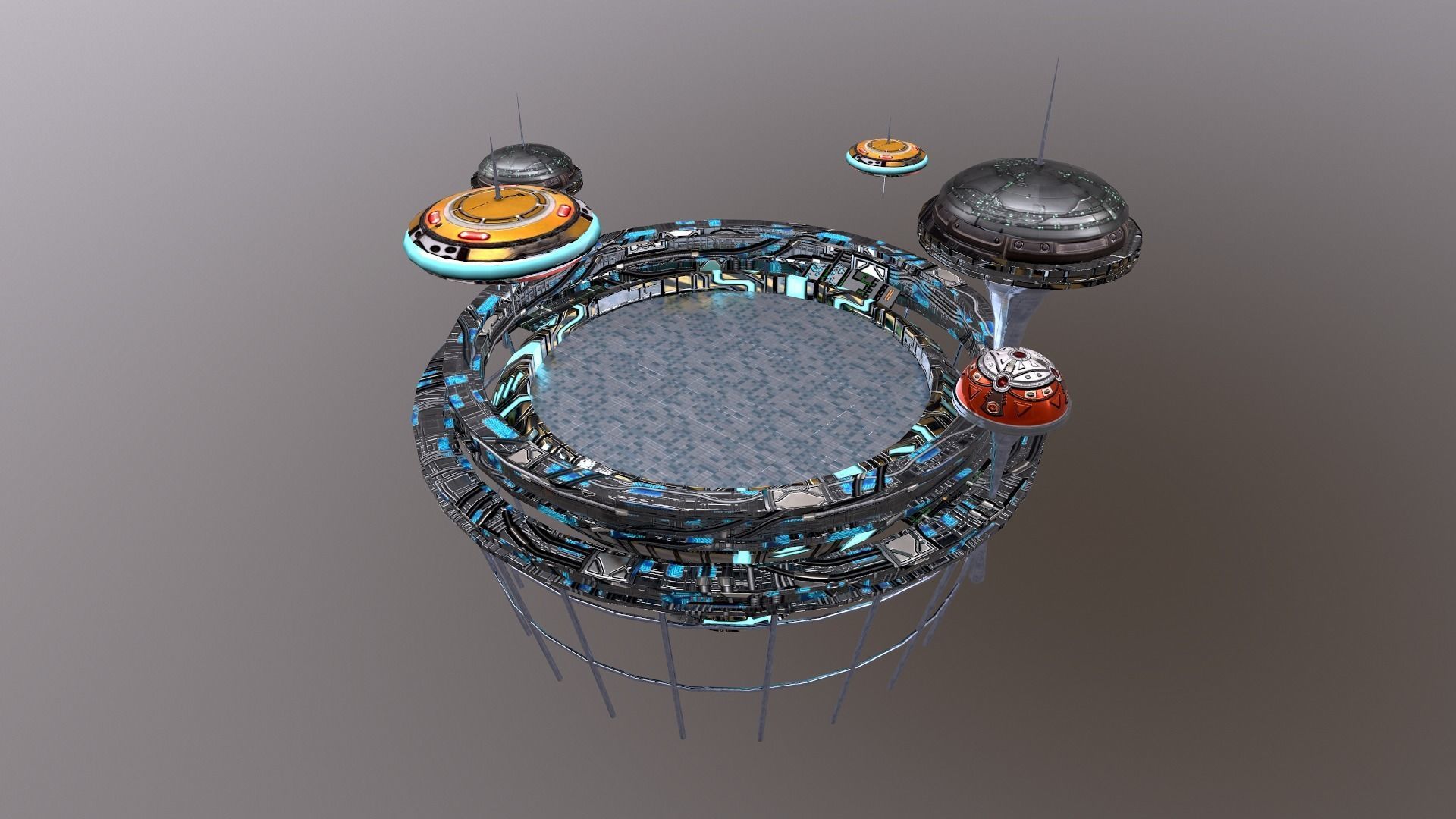 3D model Sci-Fi Platform VR / AR / low-poly | CGTrader