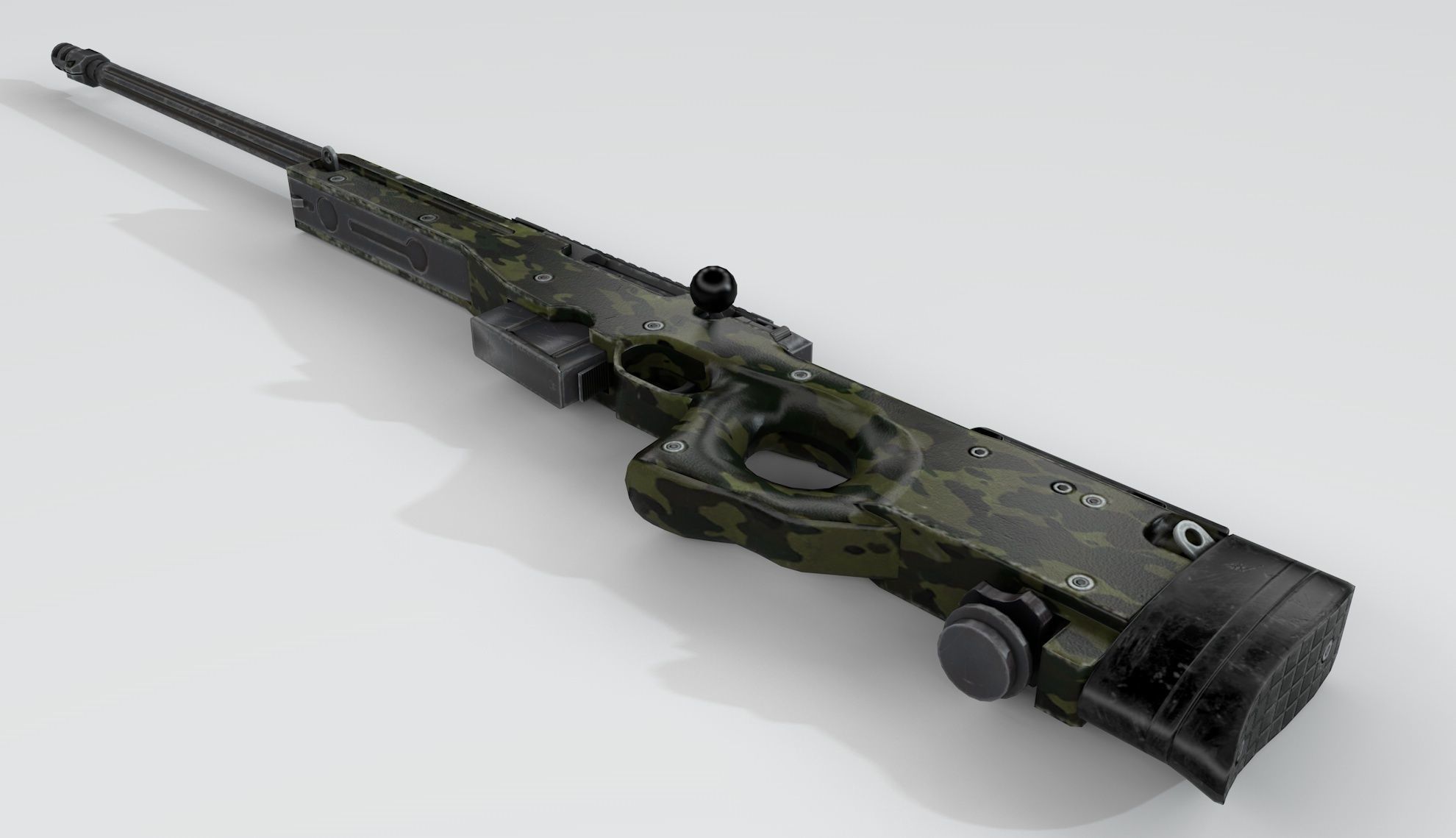 3D model AWM Sniper Rifle Low-poly 3D model VR / AR / low-poly | CGTrader