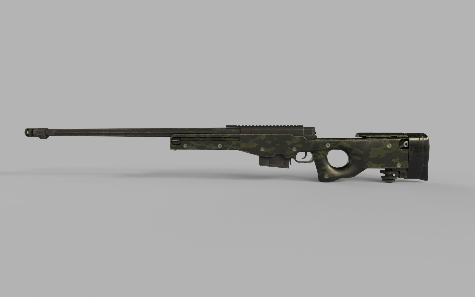 3D model AWM Sniper Rifle Low-poly 3D model VR / AR / low-poly | CGTrader