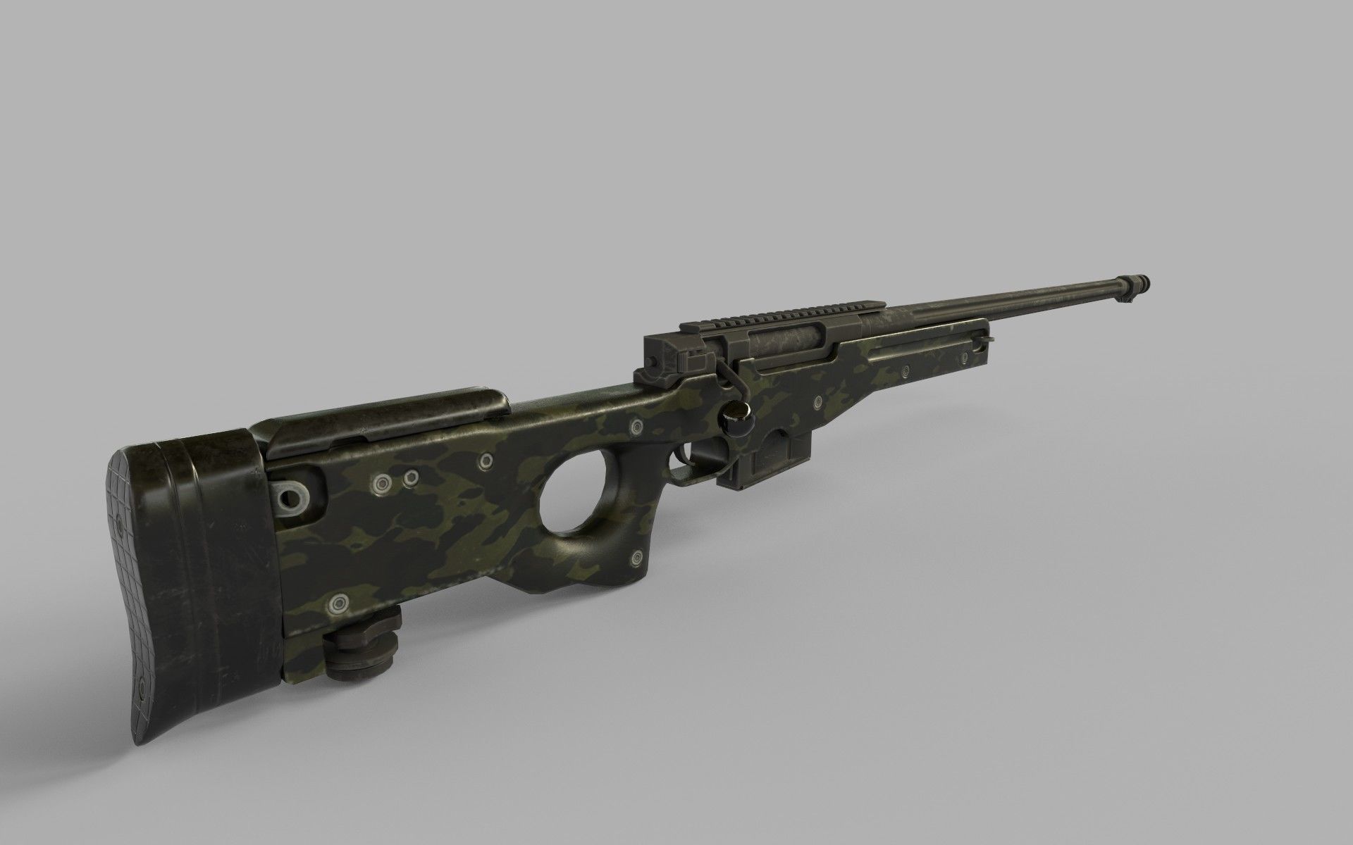 3D model AWM Sniper Rifle Low-poly 3D model VR / AR / low-poly | CGTrader
