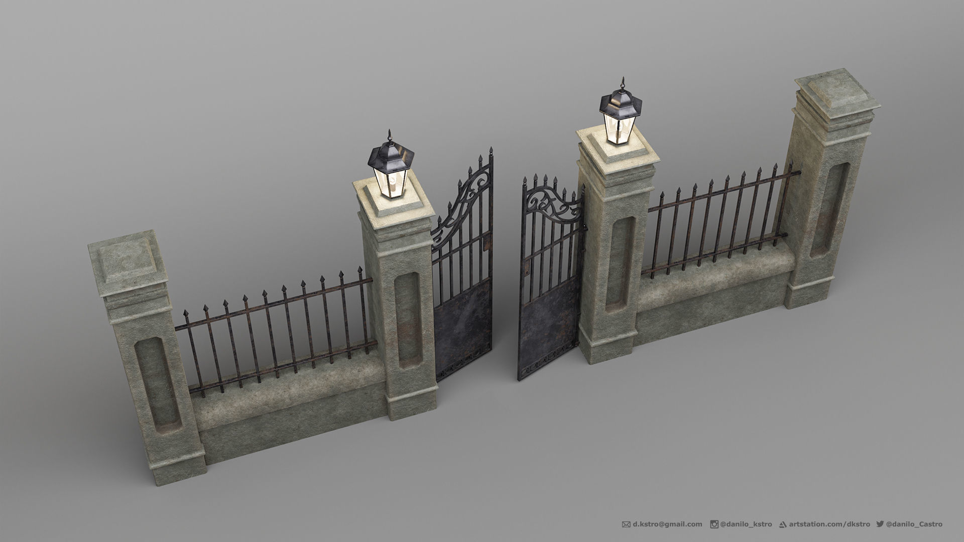 Cemetery Gates - 3D model 3D model | CGTrader