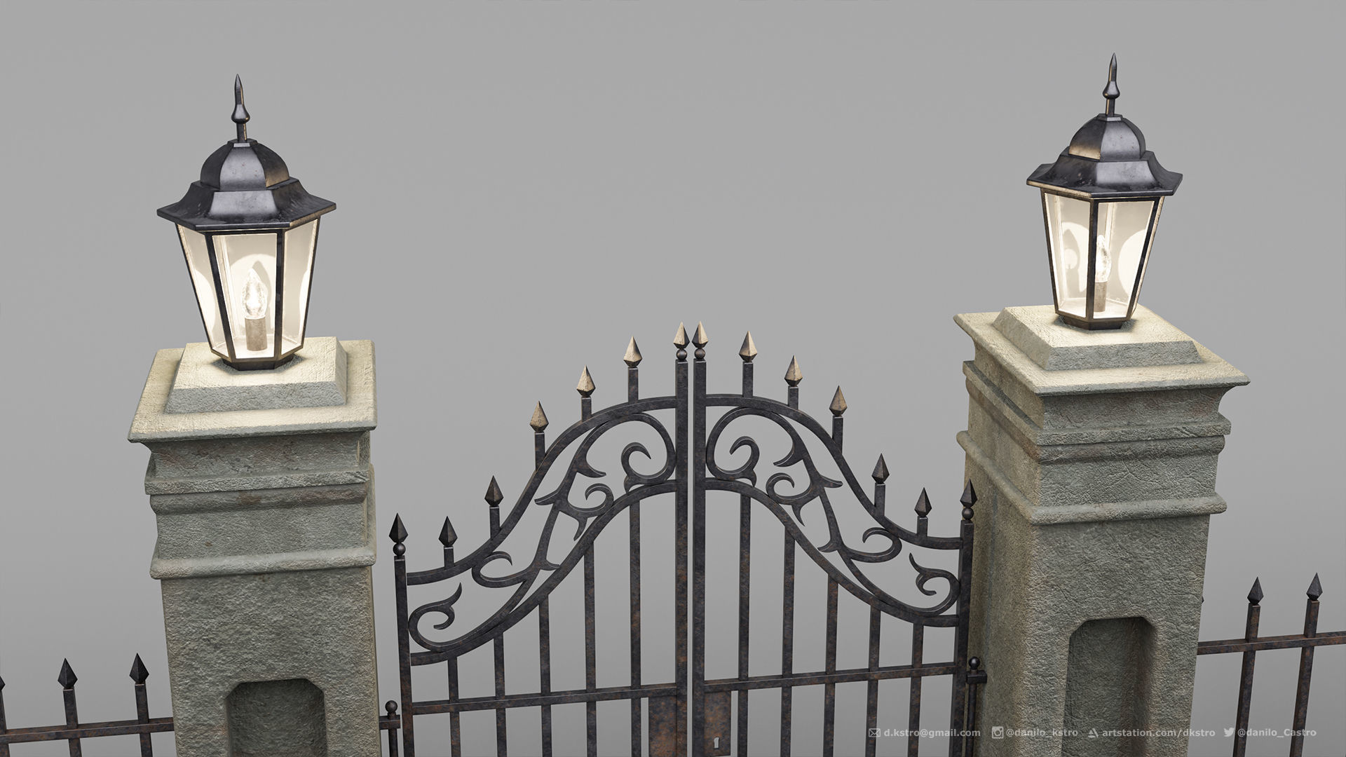 Cemetery Gates - 3D model 3D model | CGTrader