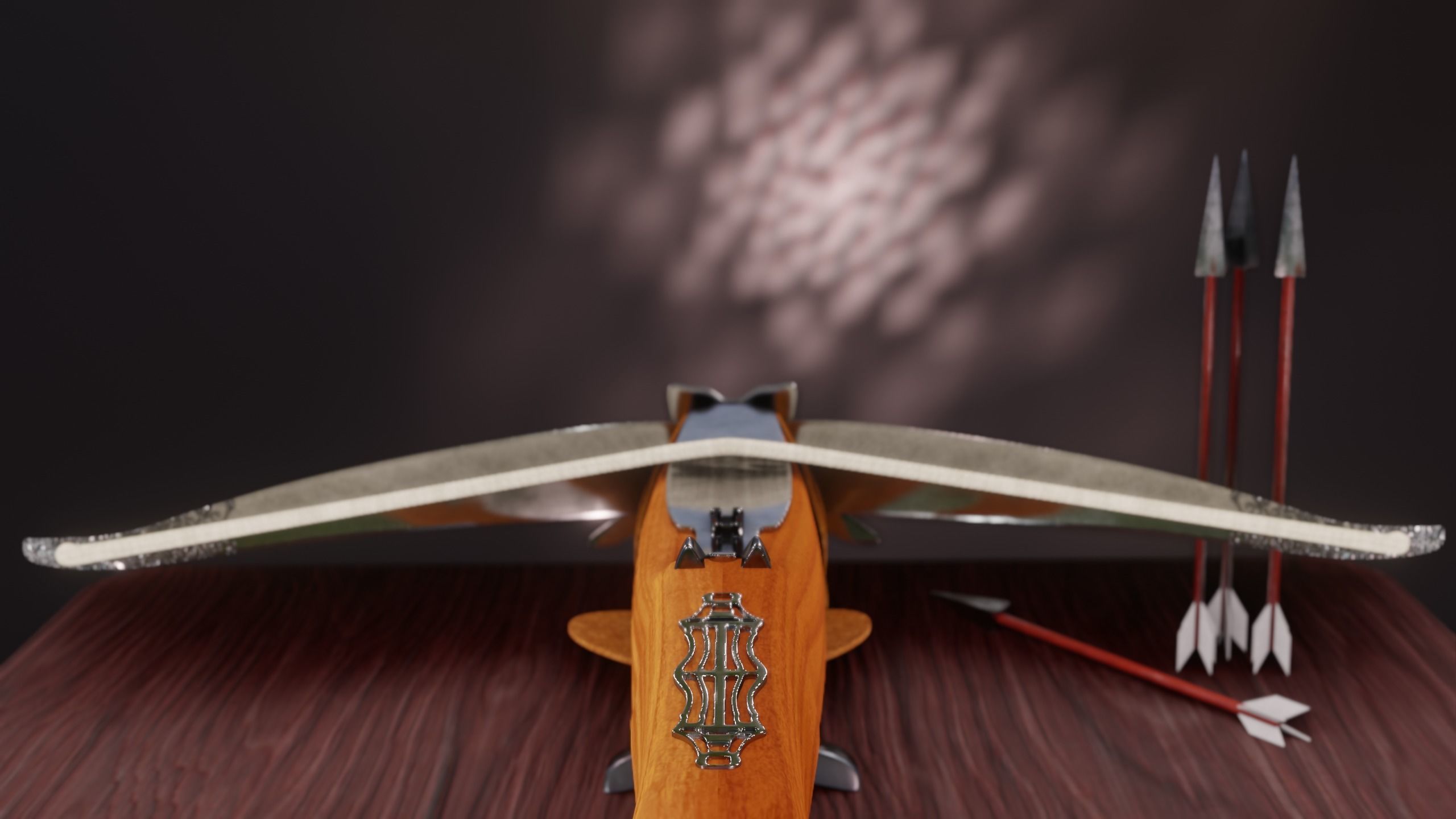 3D model Well Designed Crossbow with hand-painted patterns PBR game ...