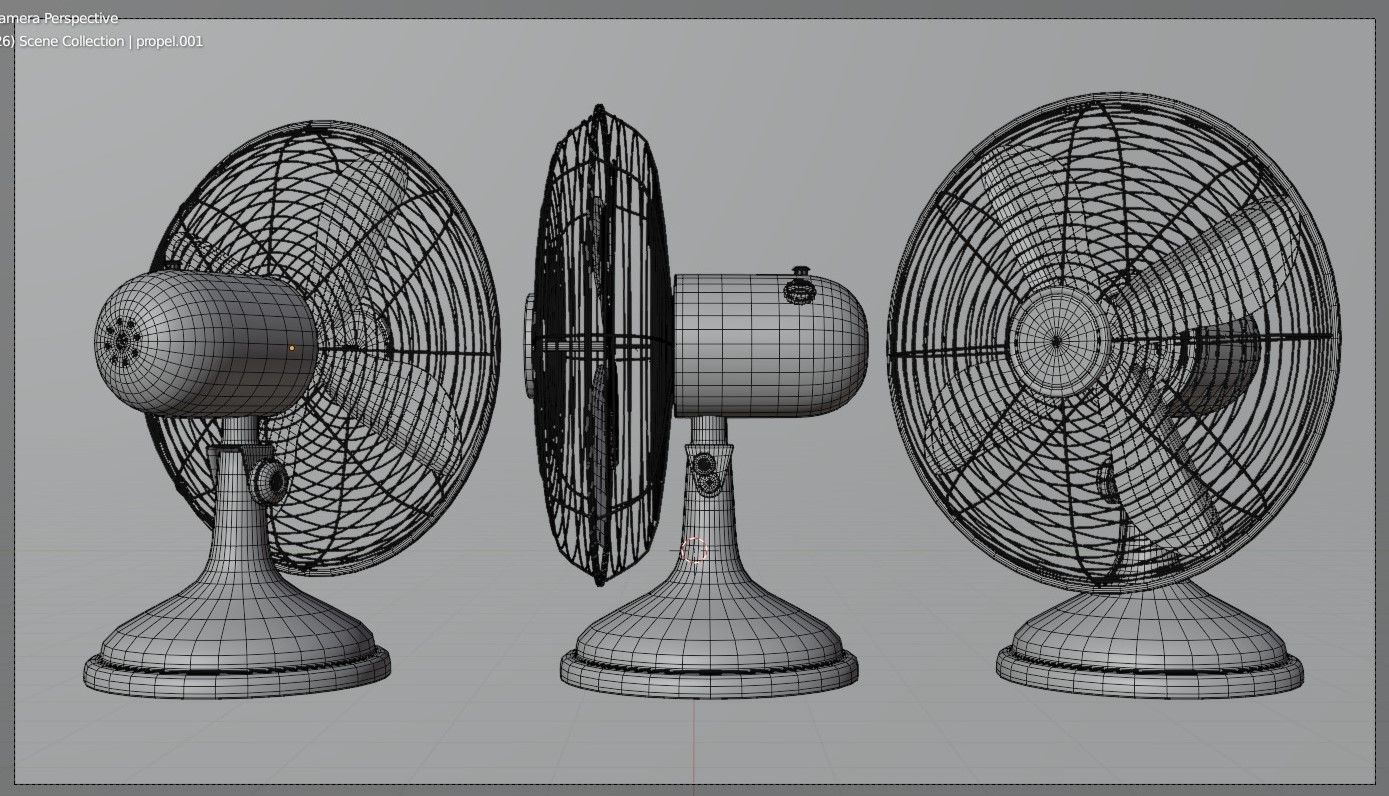 Desk fan pack 3D model | CGTrader