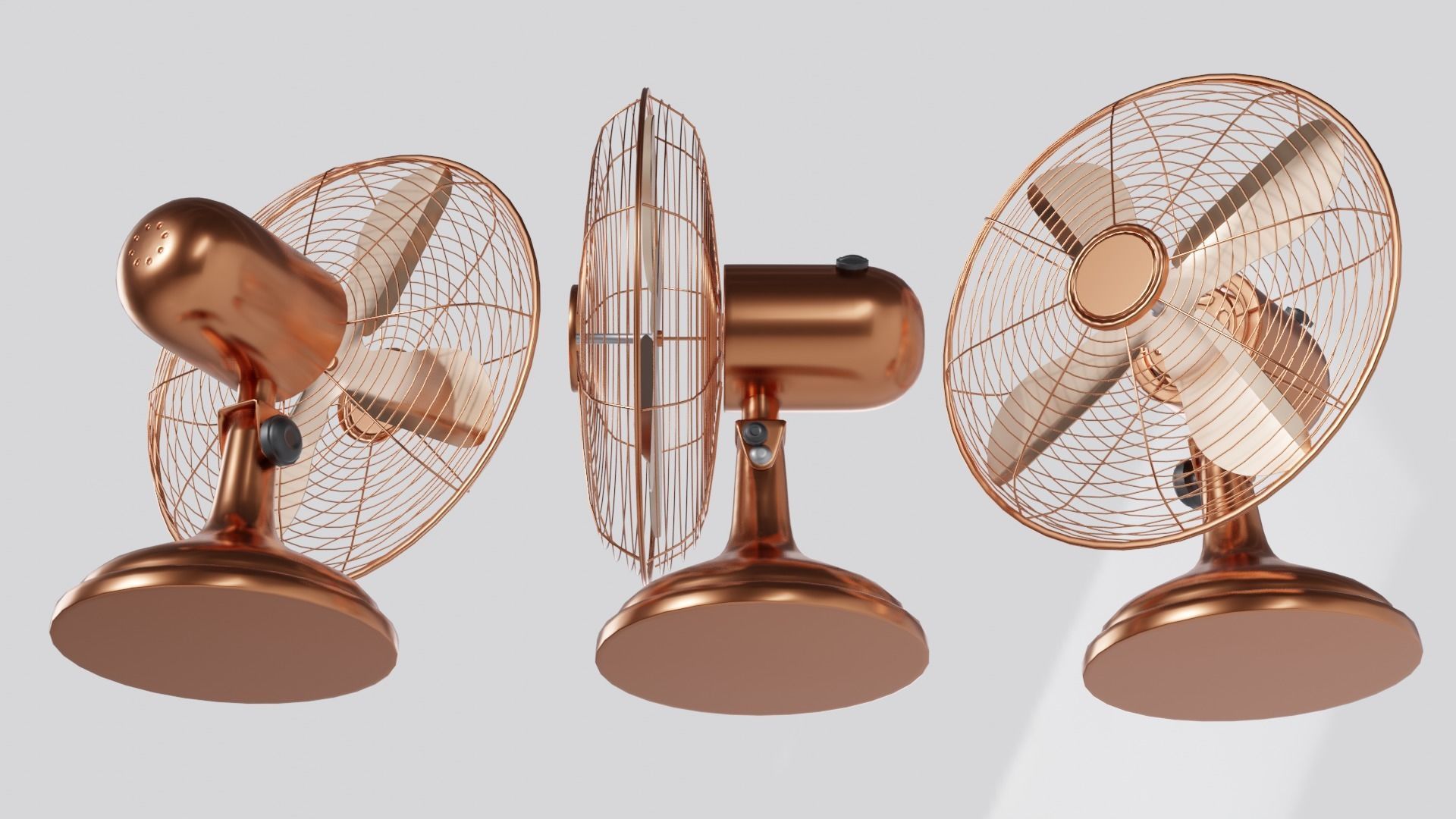 Desk fan pack 3D model | CGTrader