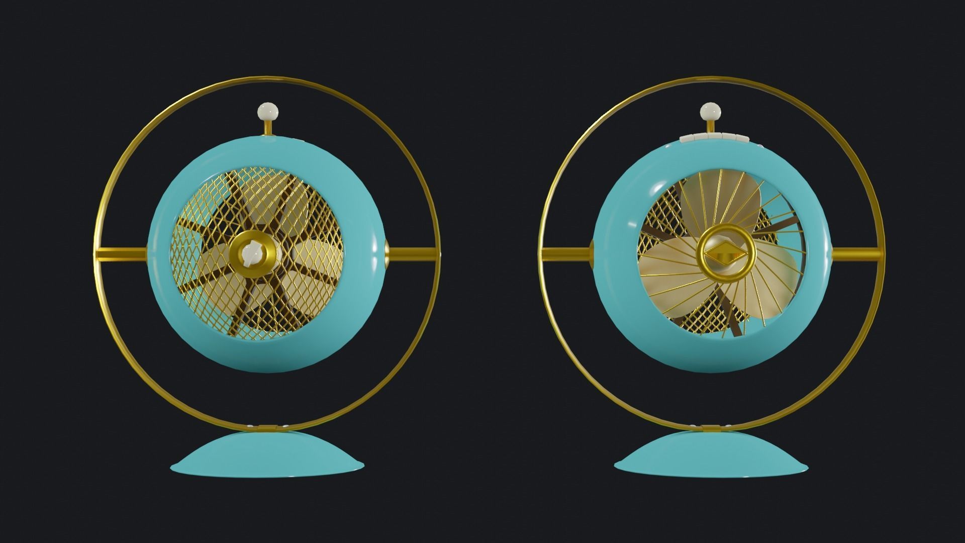 Desk fan pack 3D model | CGTrader